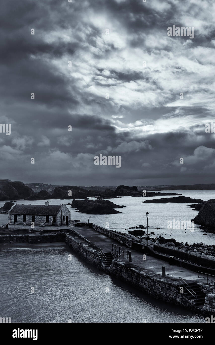 Ballintoy Harbour, Ballintoy Village, County Antrim, Ulster, Northern ...
