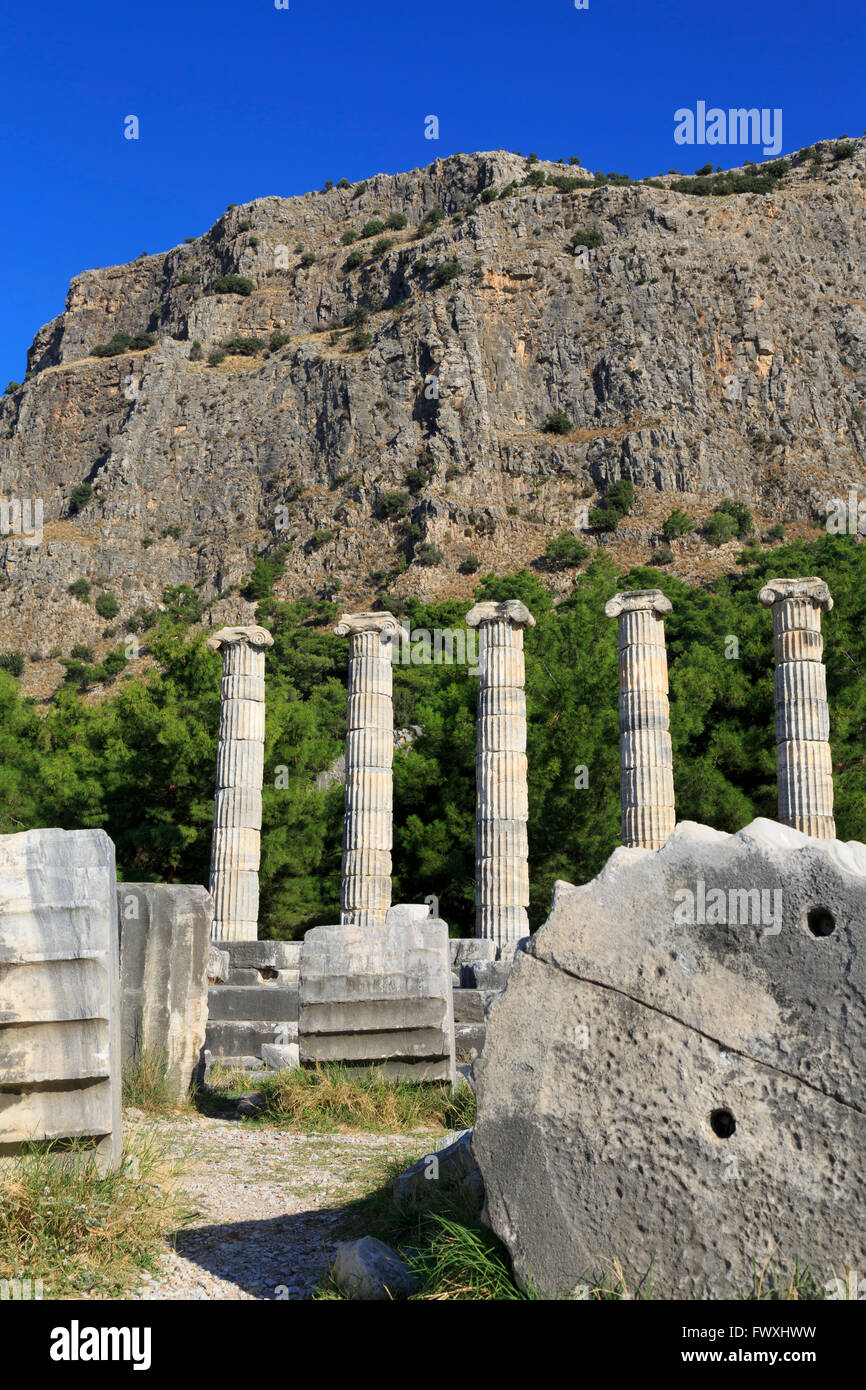 Temple of Athena, Ancient Priene, Turkey Stock Photo - Alamy