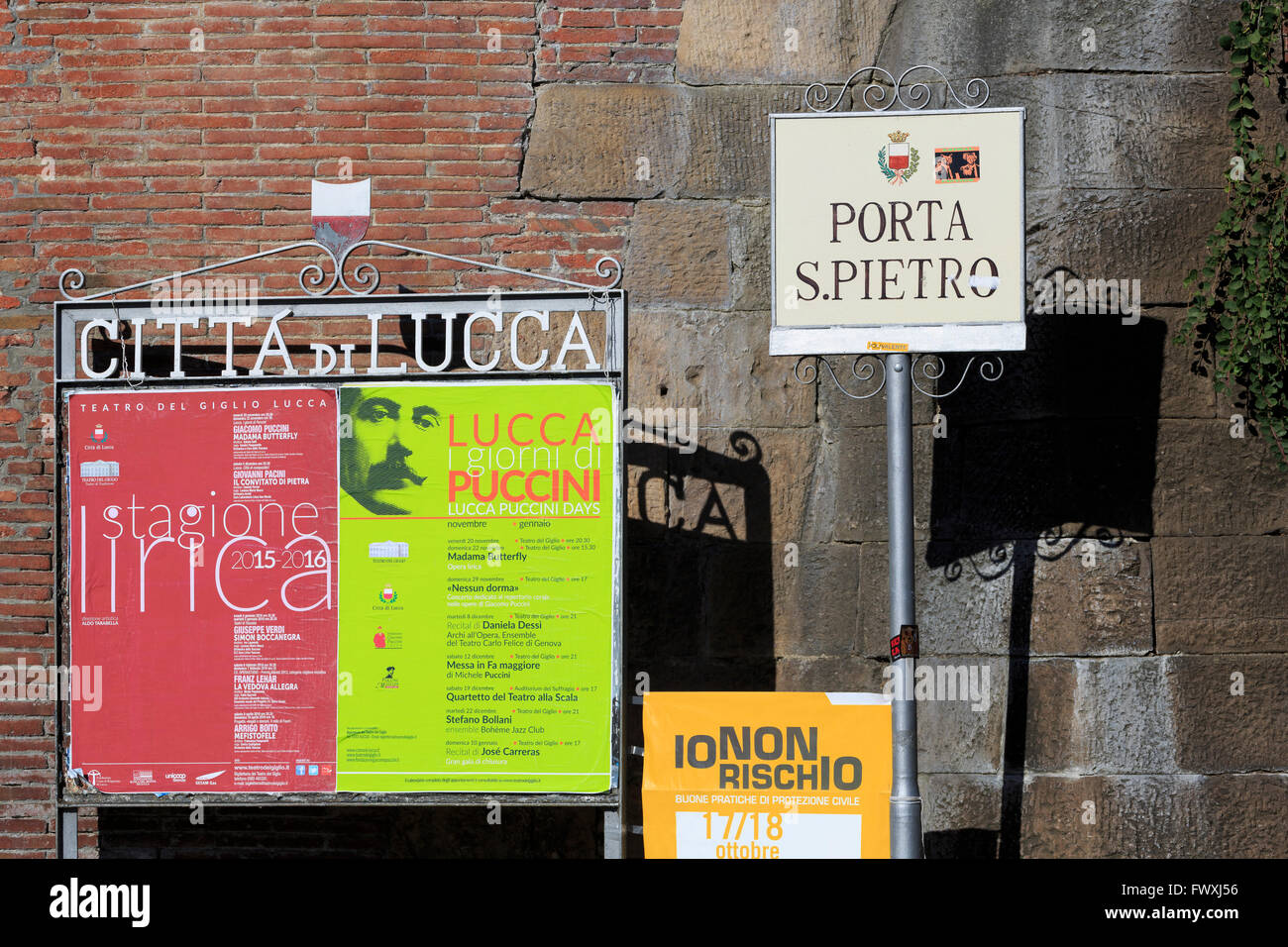 St. Pietro Gate, Lucca, Tuscany, Italy, Europe Stock Photo - Alamy
