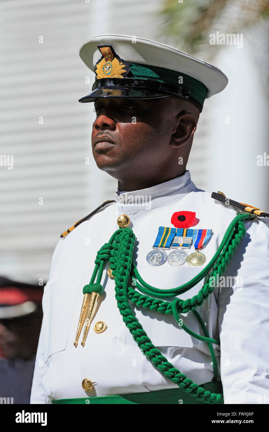 Bahamian Defense Force on Remembrance Day, Nassau, New Providence ...