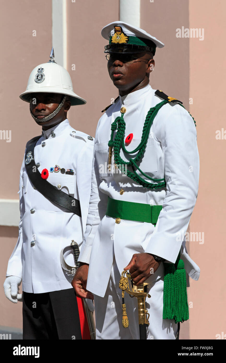Bahamian Defense Force on Remembrance Day, Nassau, New Providence ...