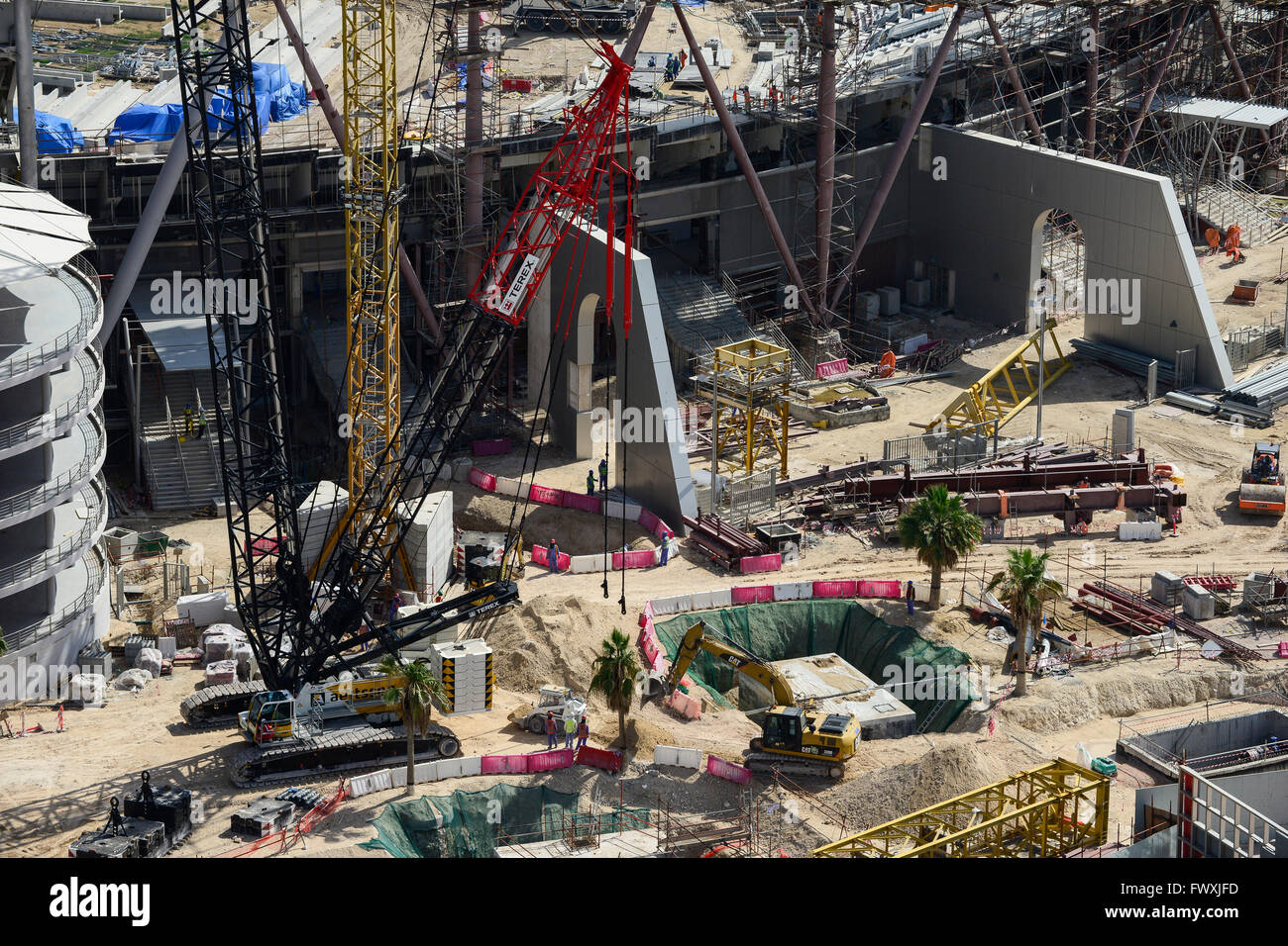 QATAR, Doha, construction site Khalifa International Stadium for FIFA ...
