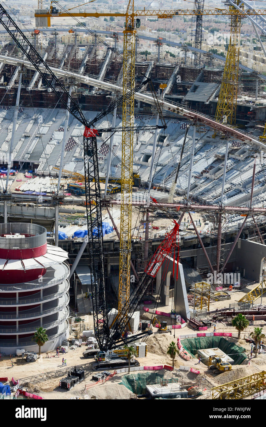 QATAR, Doha, construction site Khalifa International Stadium for FIFA ...