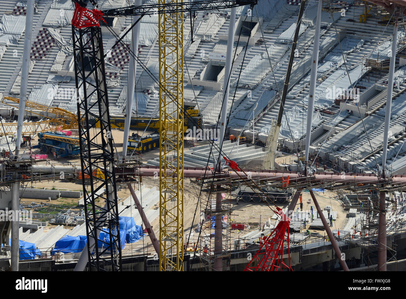 QATAR, Doha, construction site Khalifa International Stadium for FIFA ...