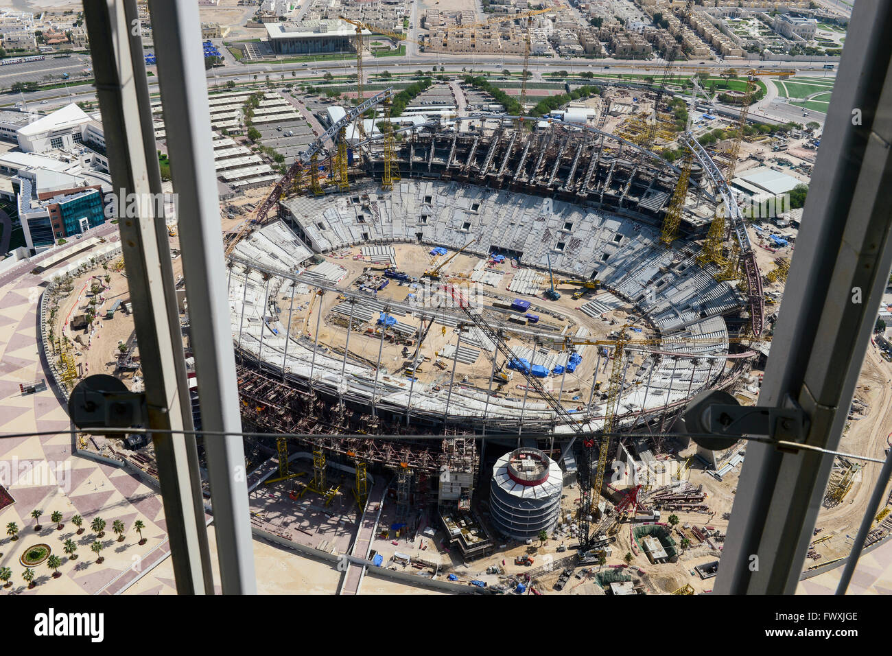 QATAR, Doha, construction site Khalifa International Stadium for FIFA ...