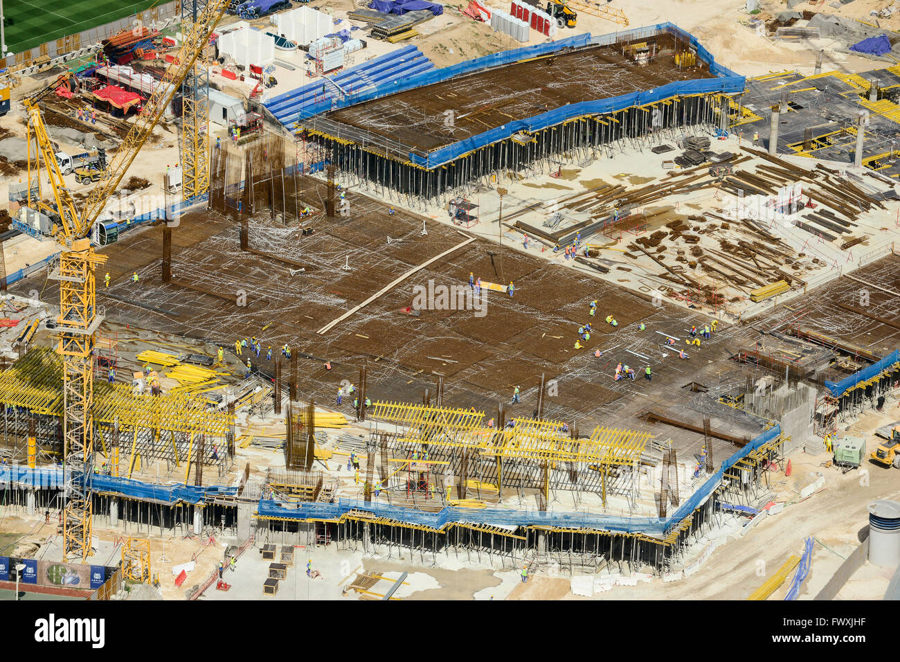 QATAR, Doha, construction site sportspark and Khalifa International ...