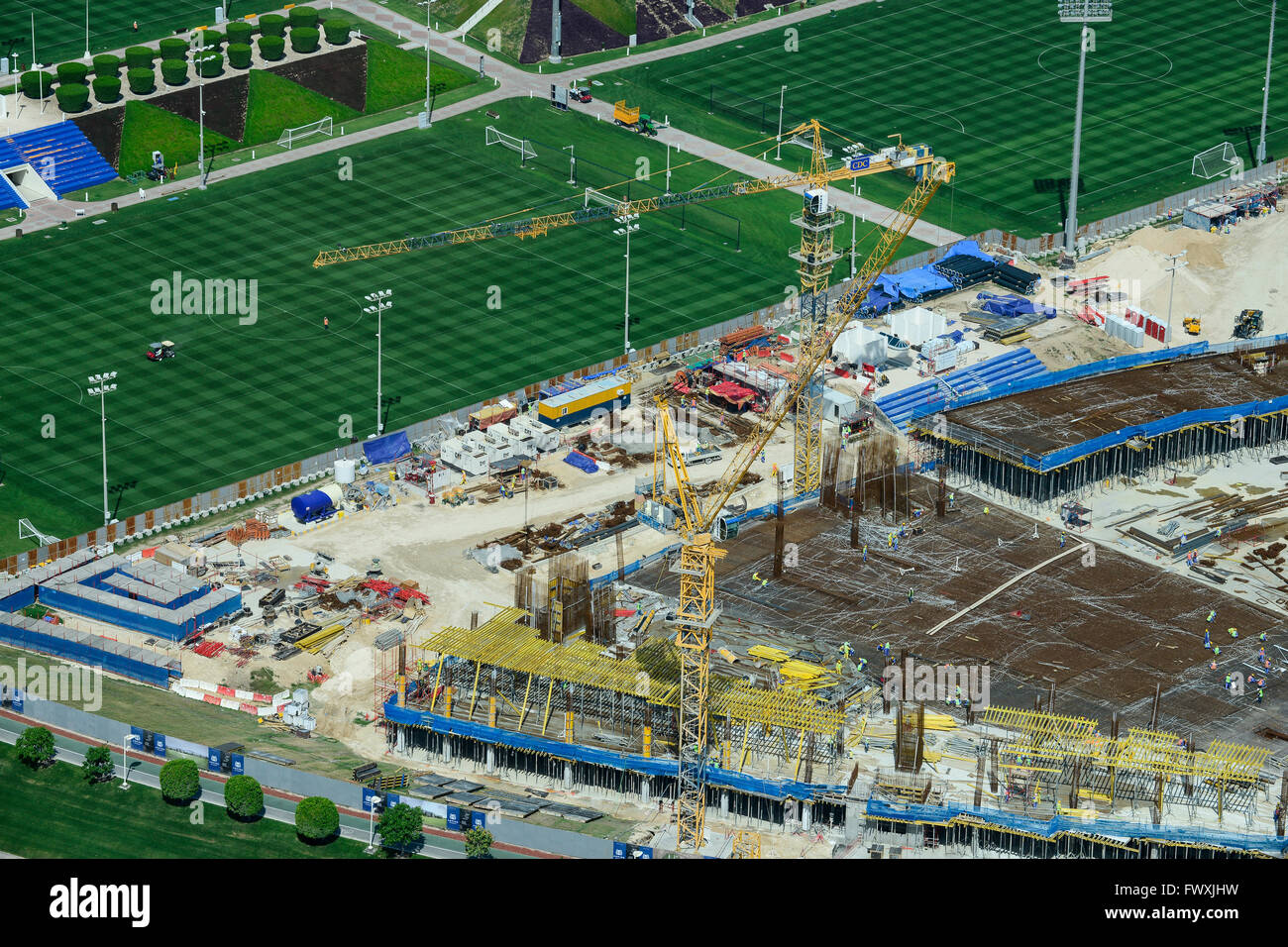 QATAR, Doha, construction site of sport park Aspire Academy for Sports ...