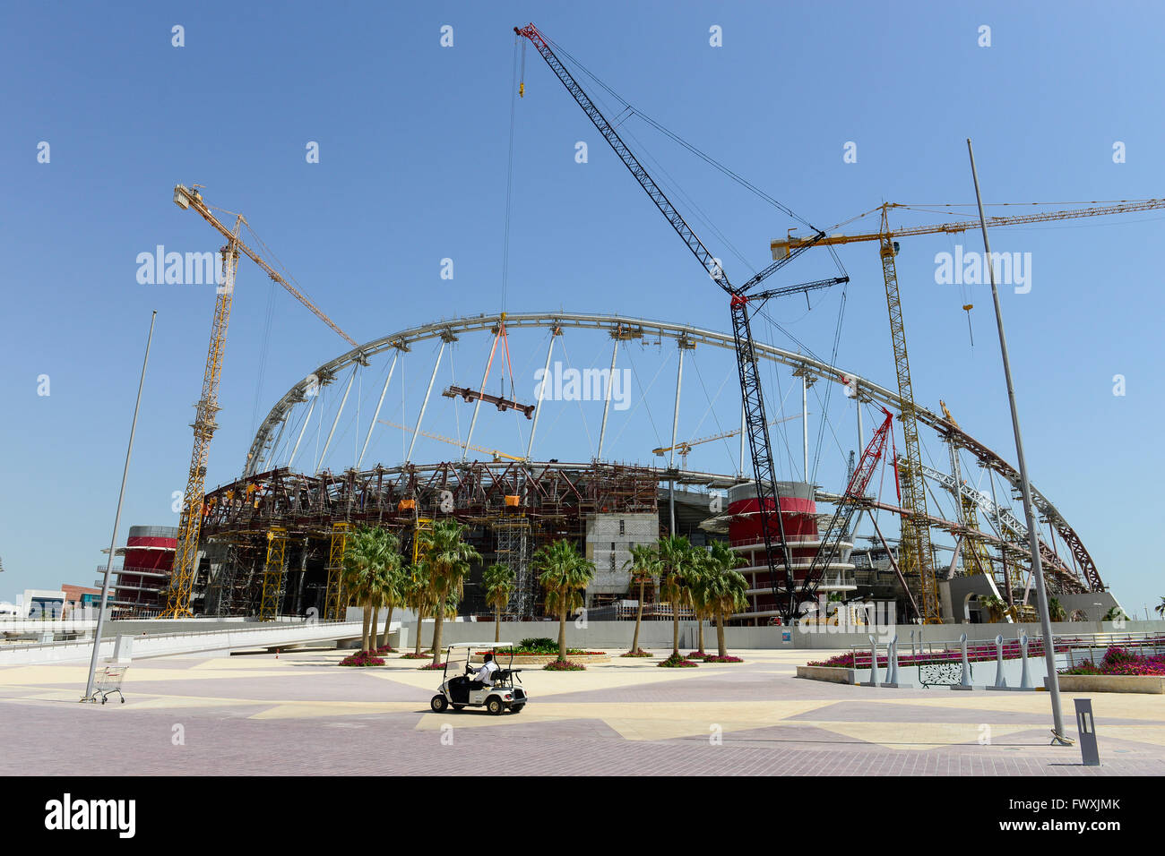 QATAR, Doha, construction site Khalifa International Stadium for FIFA ...