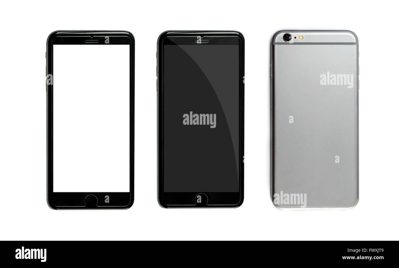 New realistic mobile phone smartphone collection Stock Photo - Alamy