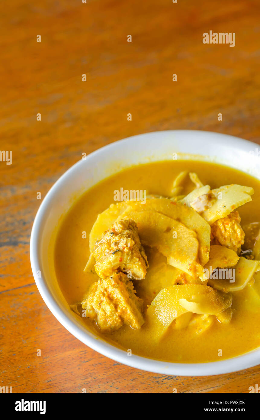 Southern sour soup with pork spar rib and preserved bamboo shoot Stock ...