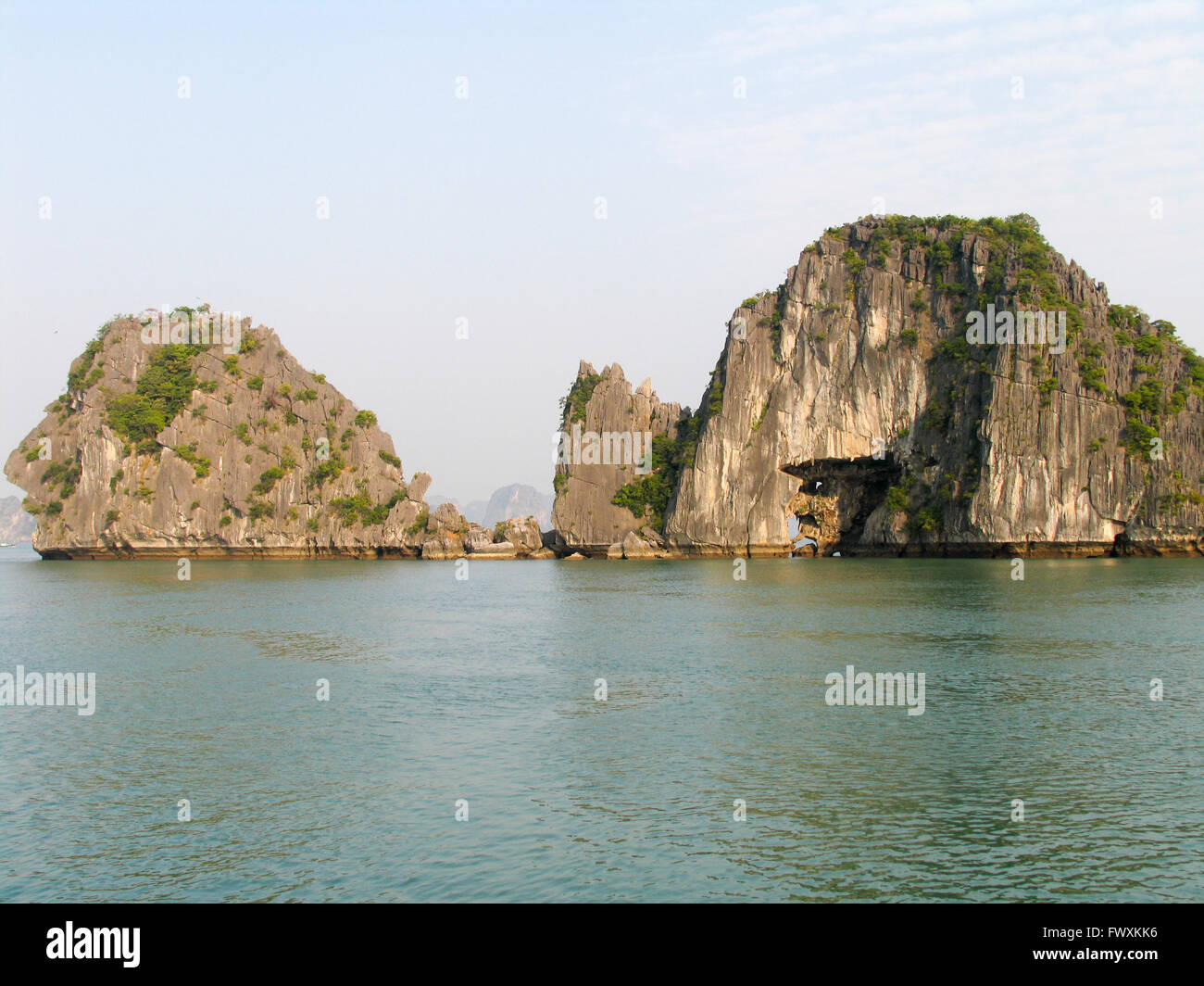 Karst limestone islands in Halong Bay, Vietnam Stock Photo - Alamy