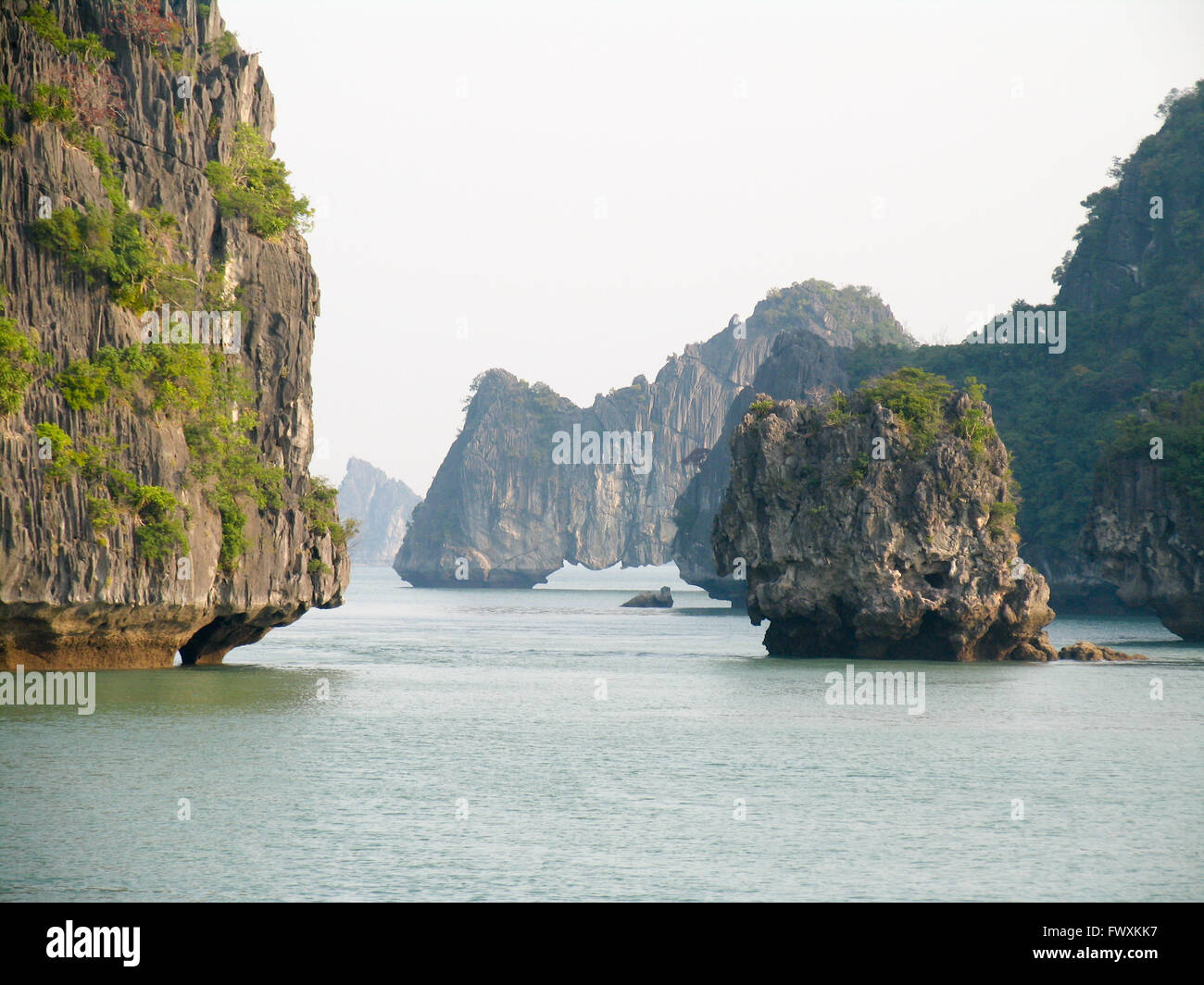 Karst limestone islands in Halong Bay, Vietnam Stock Photo - Alamy