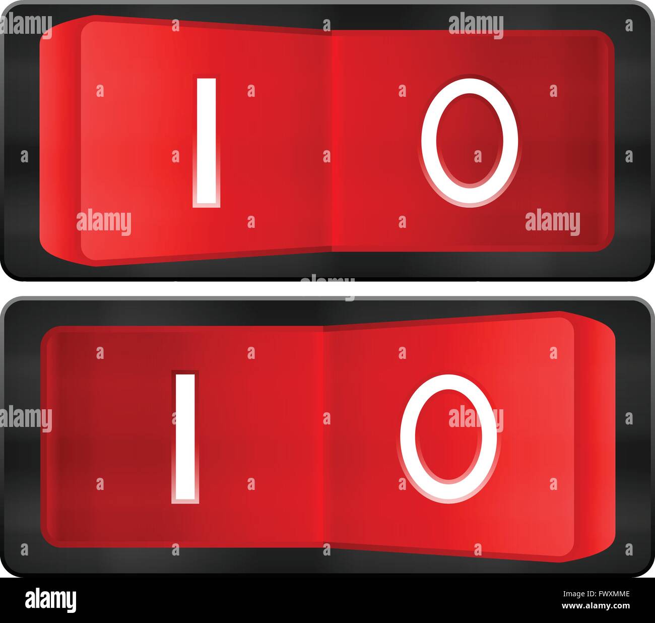 Electric white switch on Stock Vector Images - Alamy