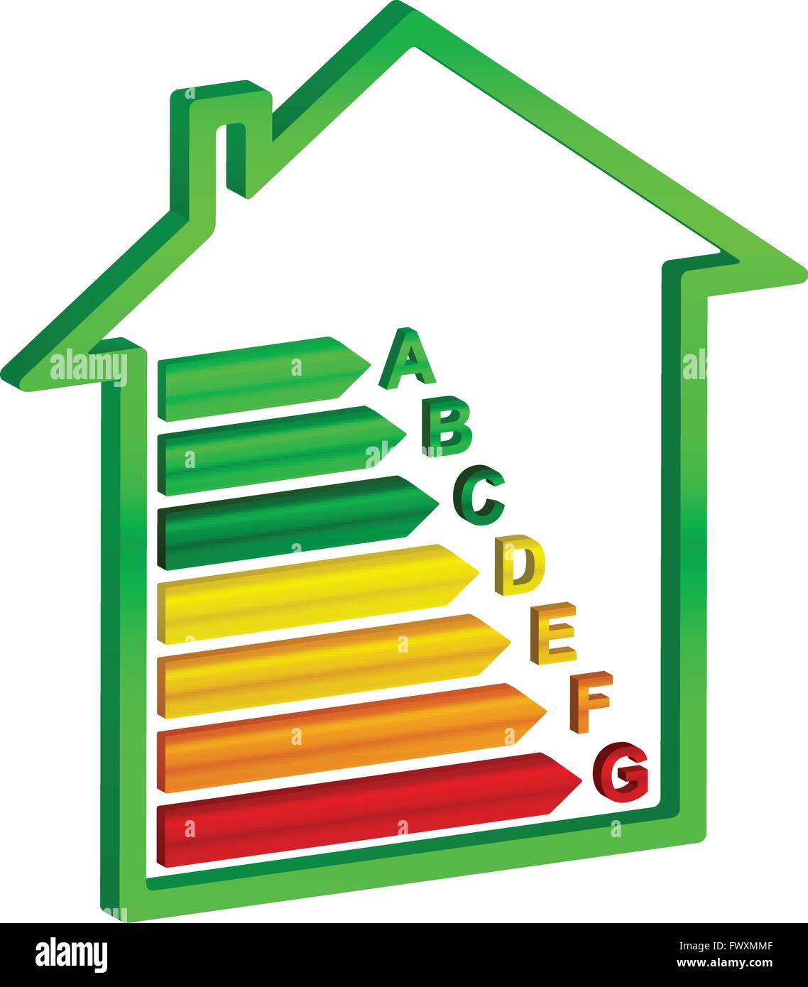 Energy efficiency rating on a white background Stock Vector Image & Art ...