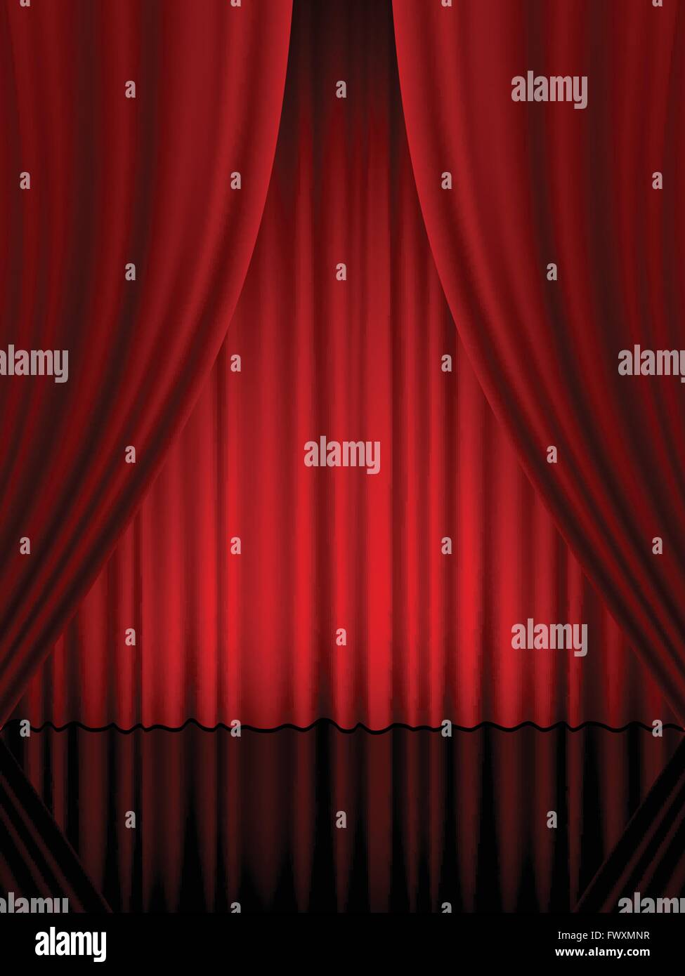 Red curtain vector vectors hi-res stock photography and images - Alamy