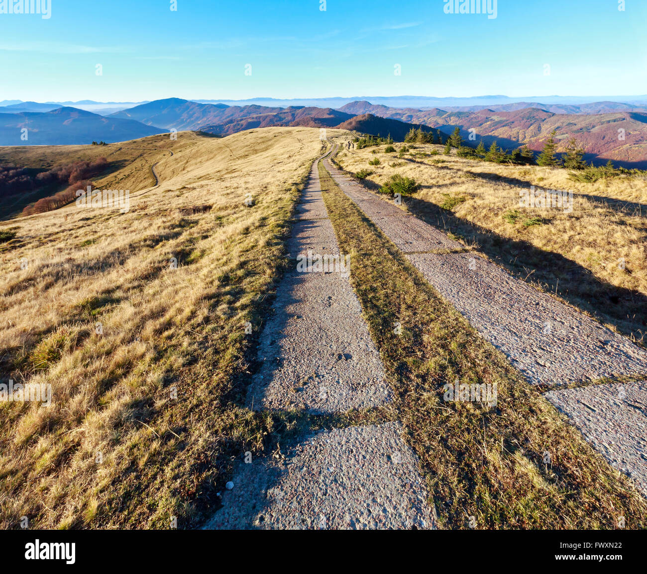 Rural landscape concrete road hi-res stock photography and images - Alamy