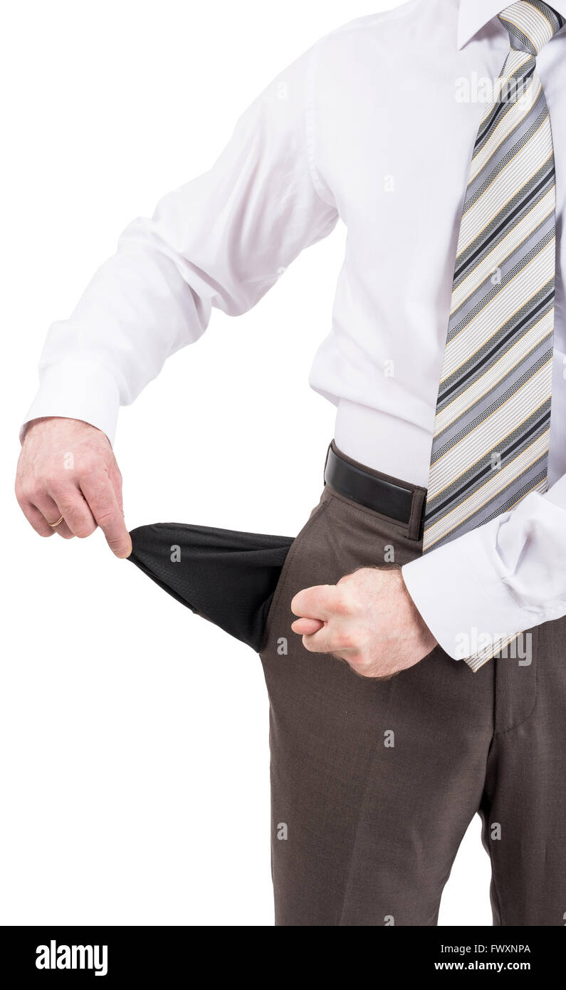 Businessman turned out his pocket Stock Photo - Alamy