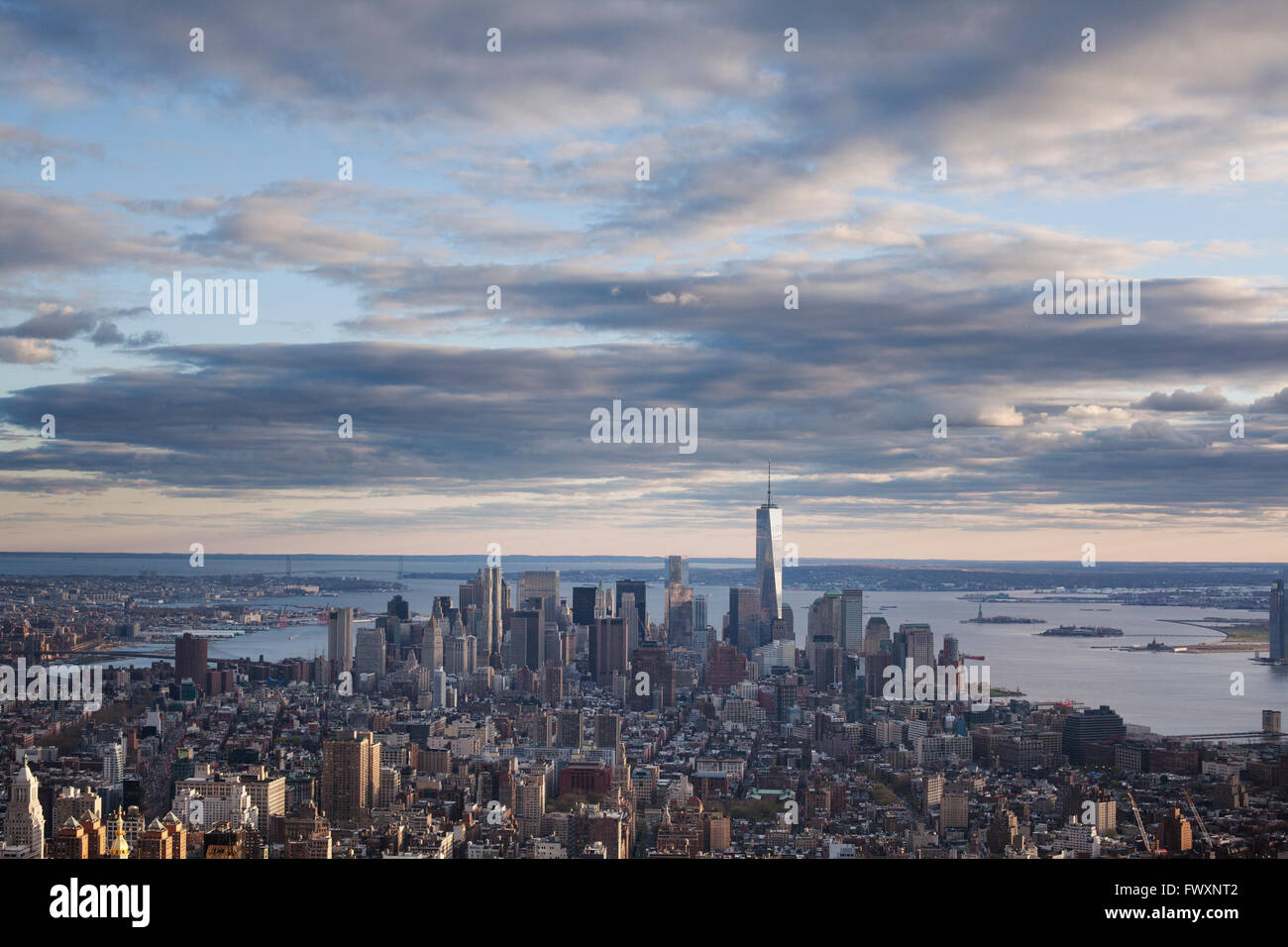 Downtown manhattan birds view hi-res stock photography and images - Alamy