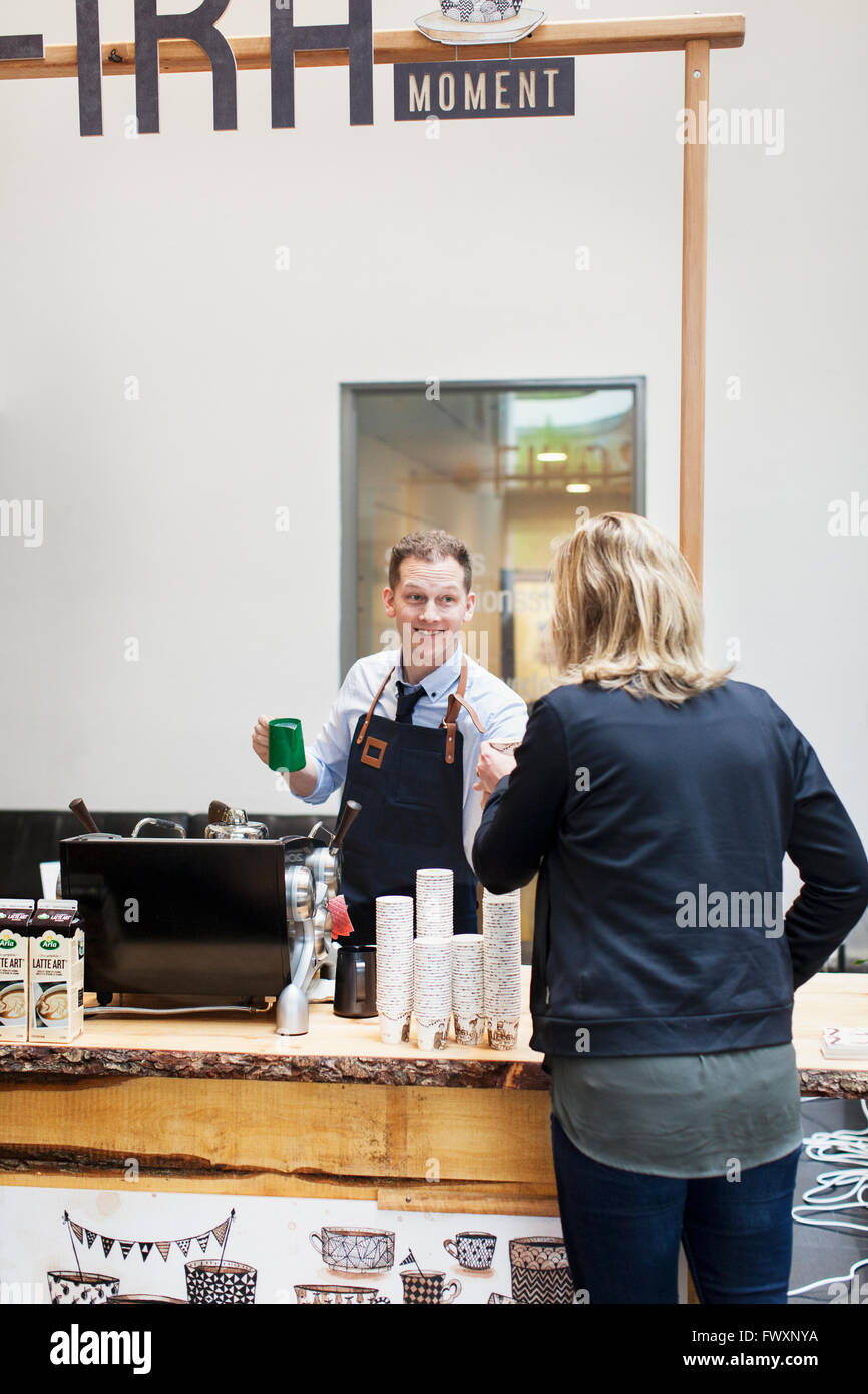 Working barista hi-res stock photography and images - Alamy