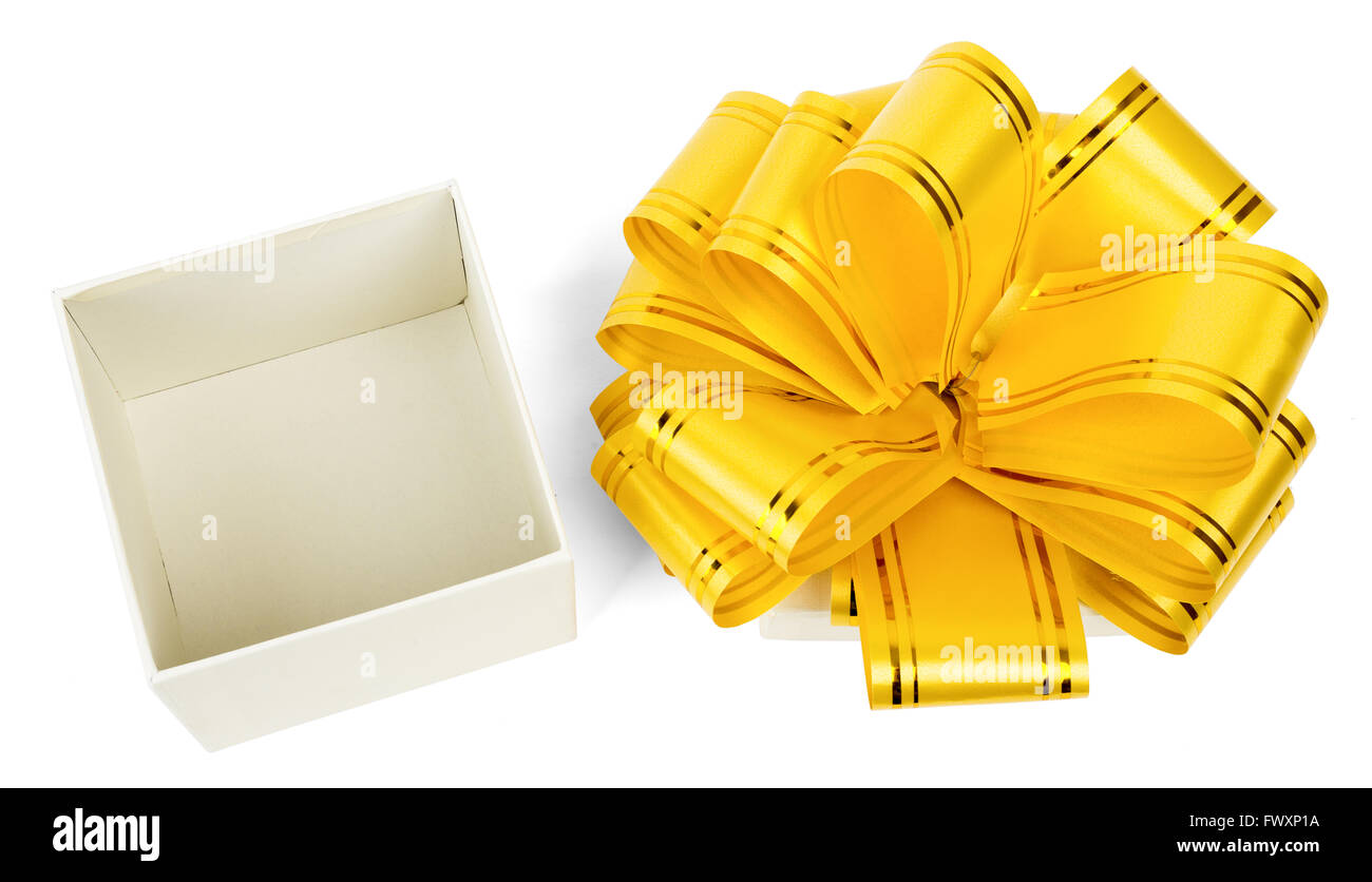 Gift box with ribbon Stock Photo - Alamy