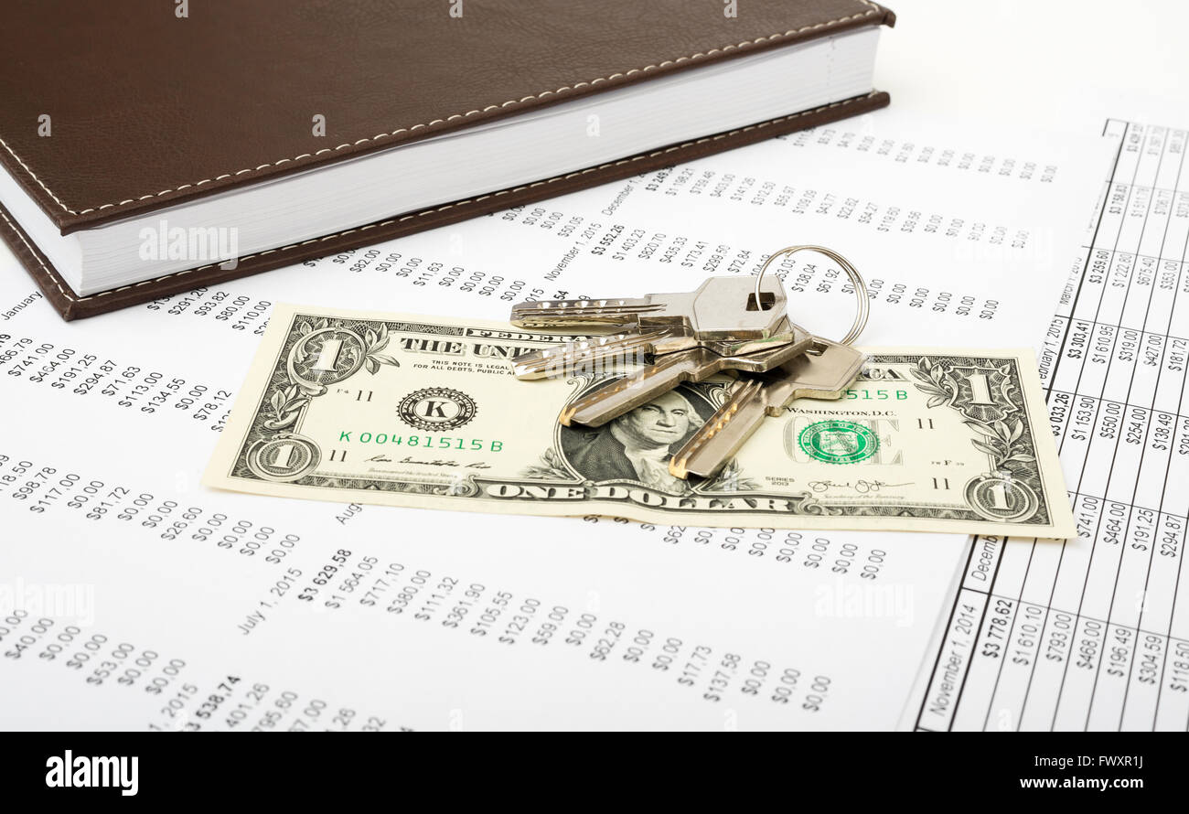 Notebook with keys Stock Photo - Alamy