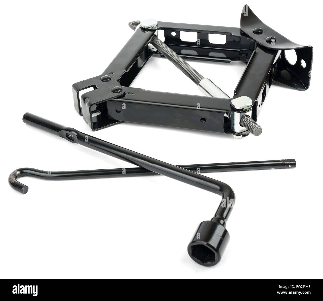 Car jack on white Stock Photo - Alamy