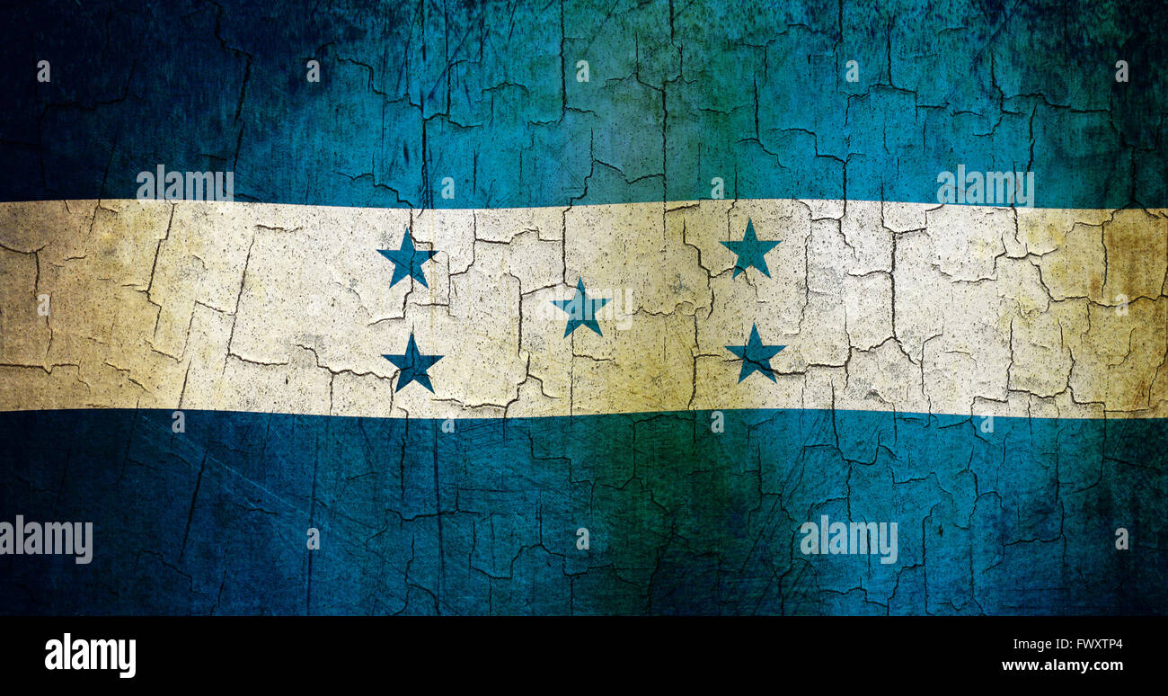 Honduras flag on an old cracked wall Stock Photo - Alamy