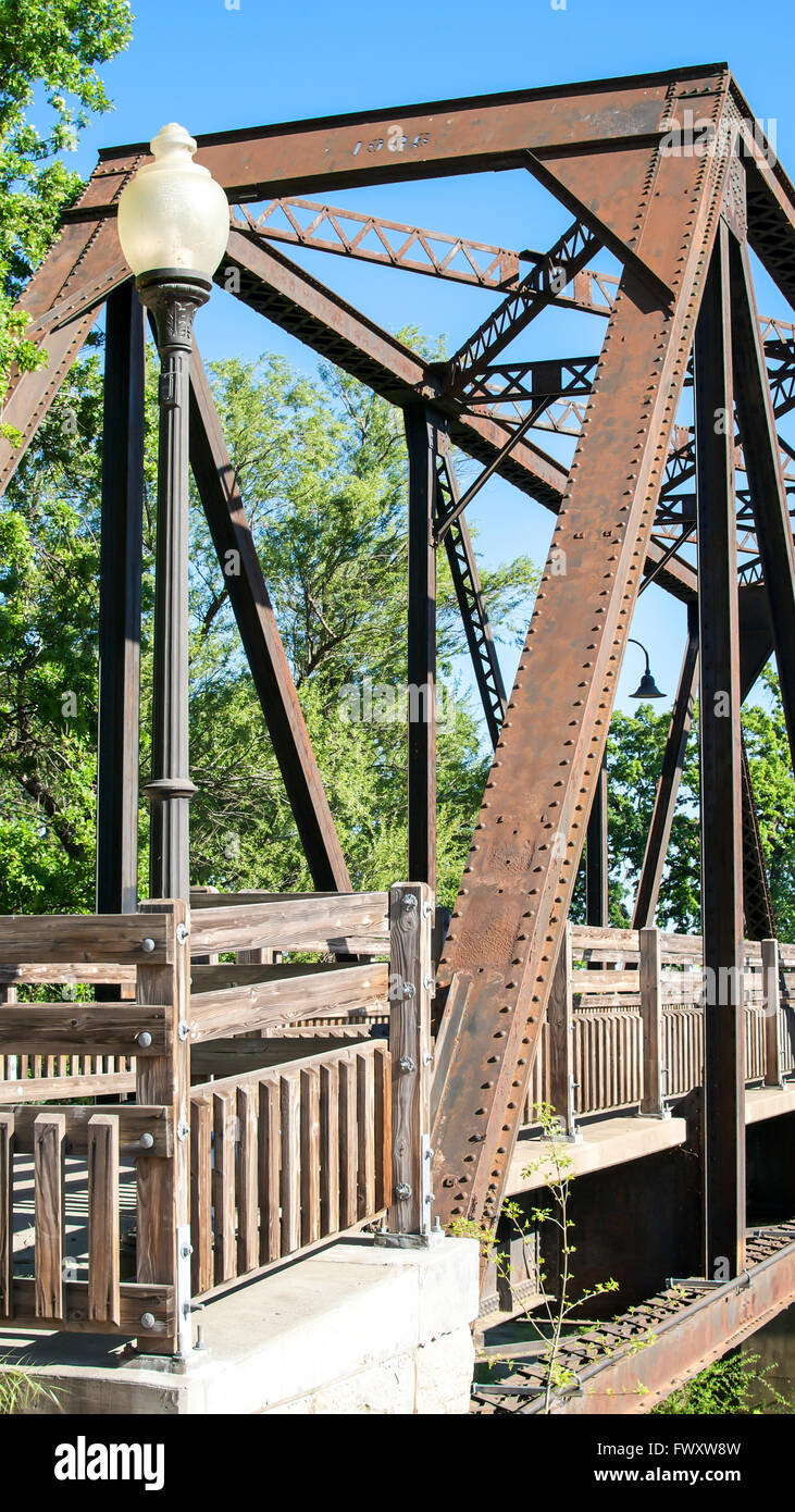 Frontal lateral view of Winters Historic Trestle Train Bridge Stock ...