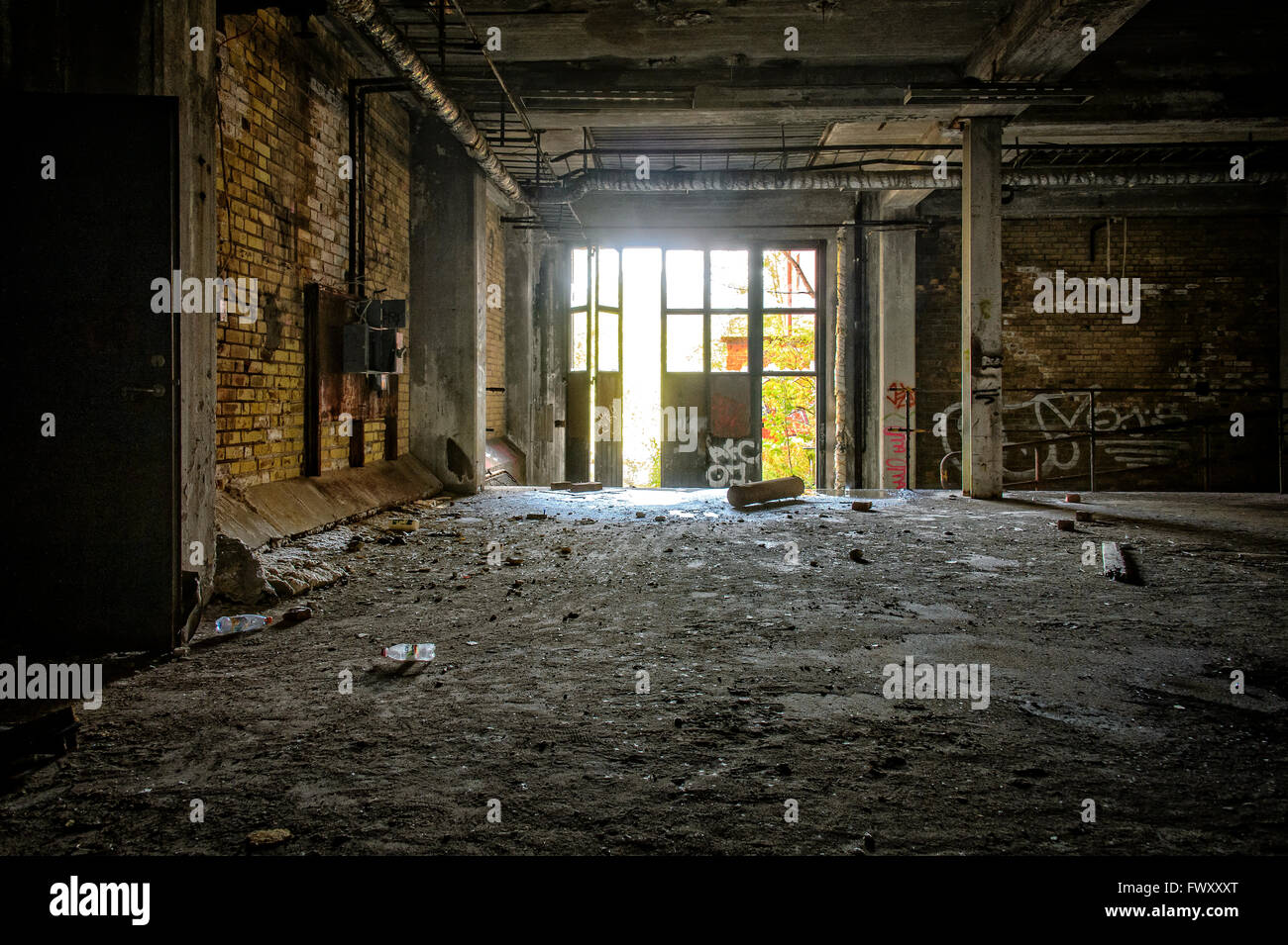 Sweden, Dalama, Fredriksberg, Old abandoned paper factory Stock Photo ...