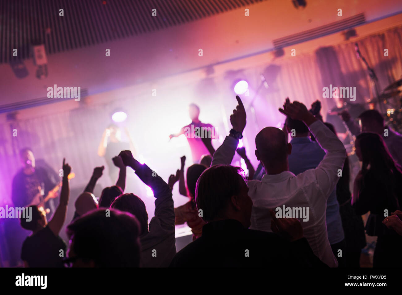 Music festival fan hi-res stock photography and images - Alamy