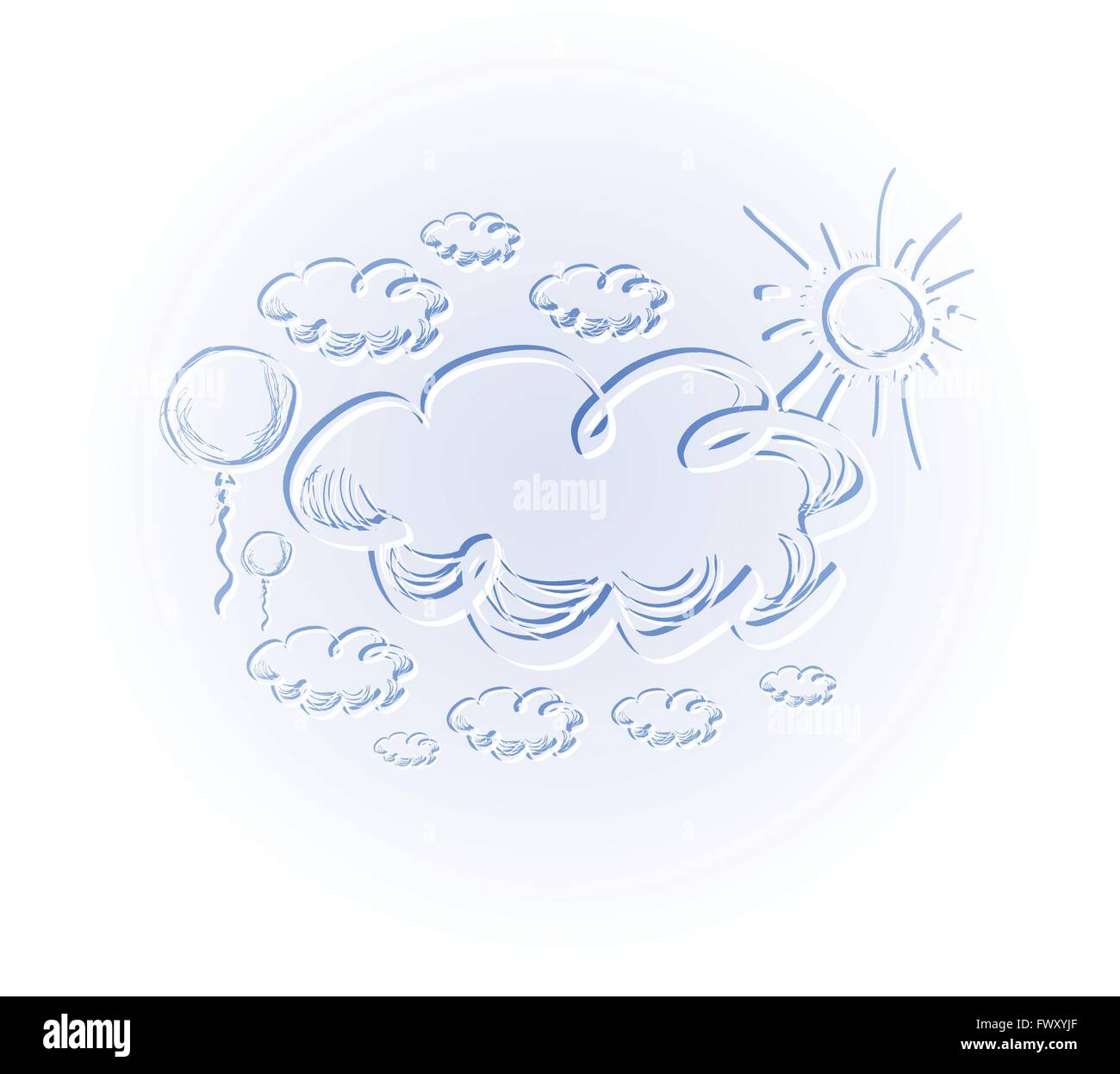 Etching cloud Cut Out Stock Images & Pictures - Alamy