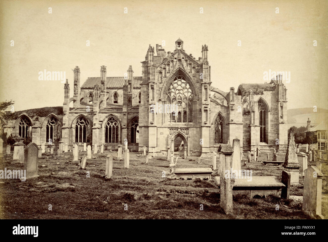 Melrose abbey abbey hi-res stock photography and images - Alamy