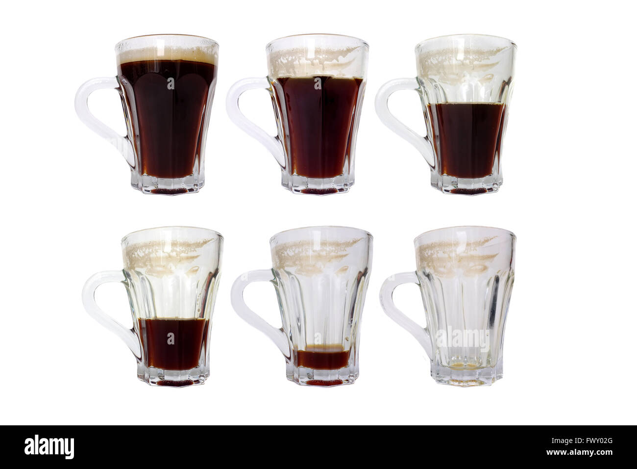 Levels of coffee Cut Out Stock Images & Pictures - Alamy