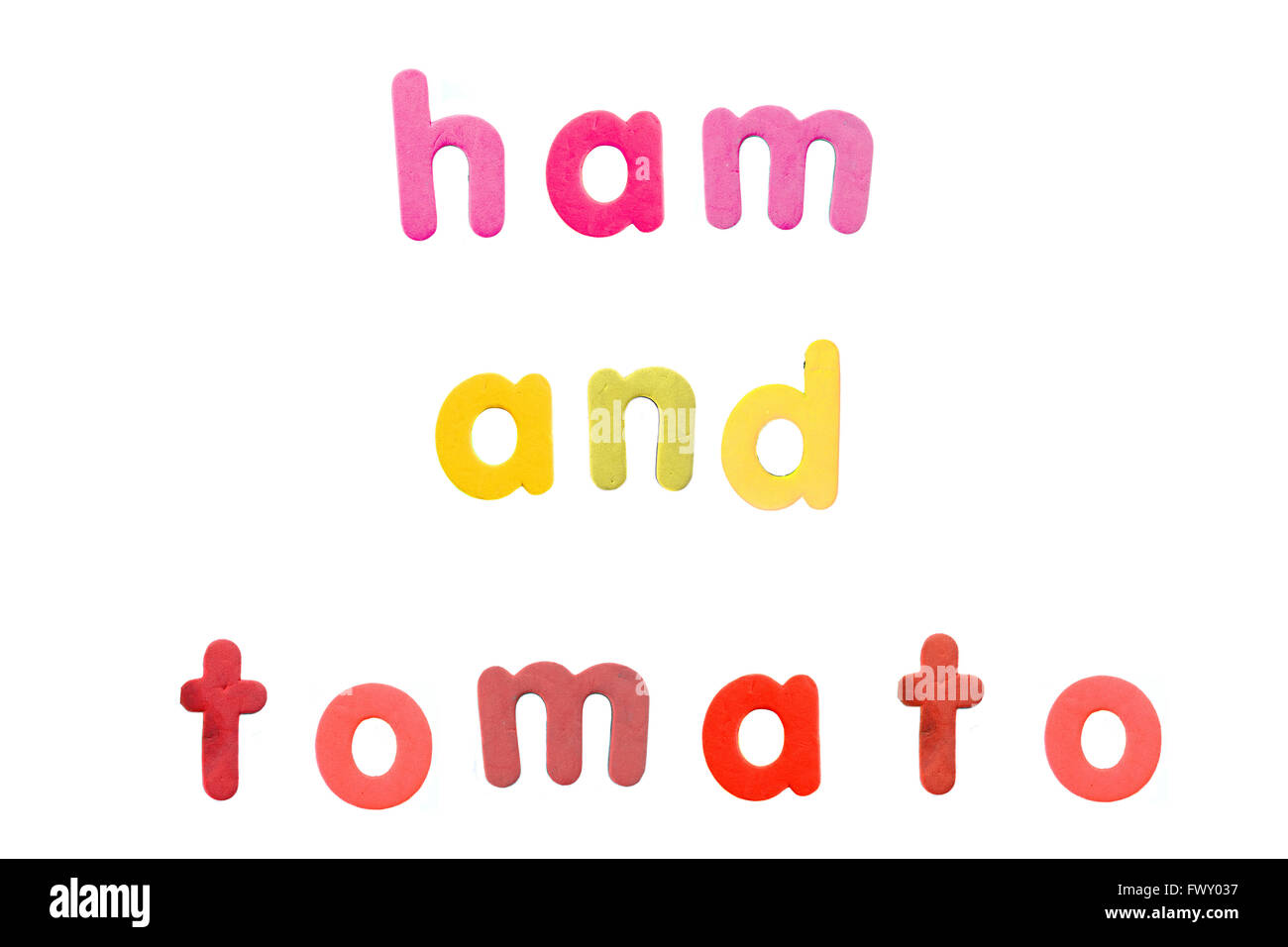 Ham alphabet hi-res stock photography and images - Alamy