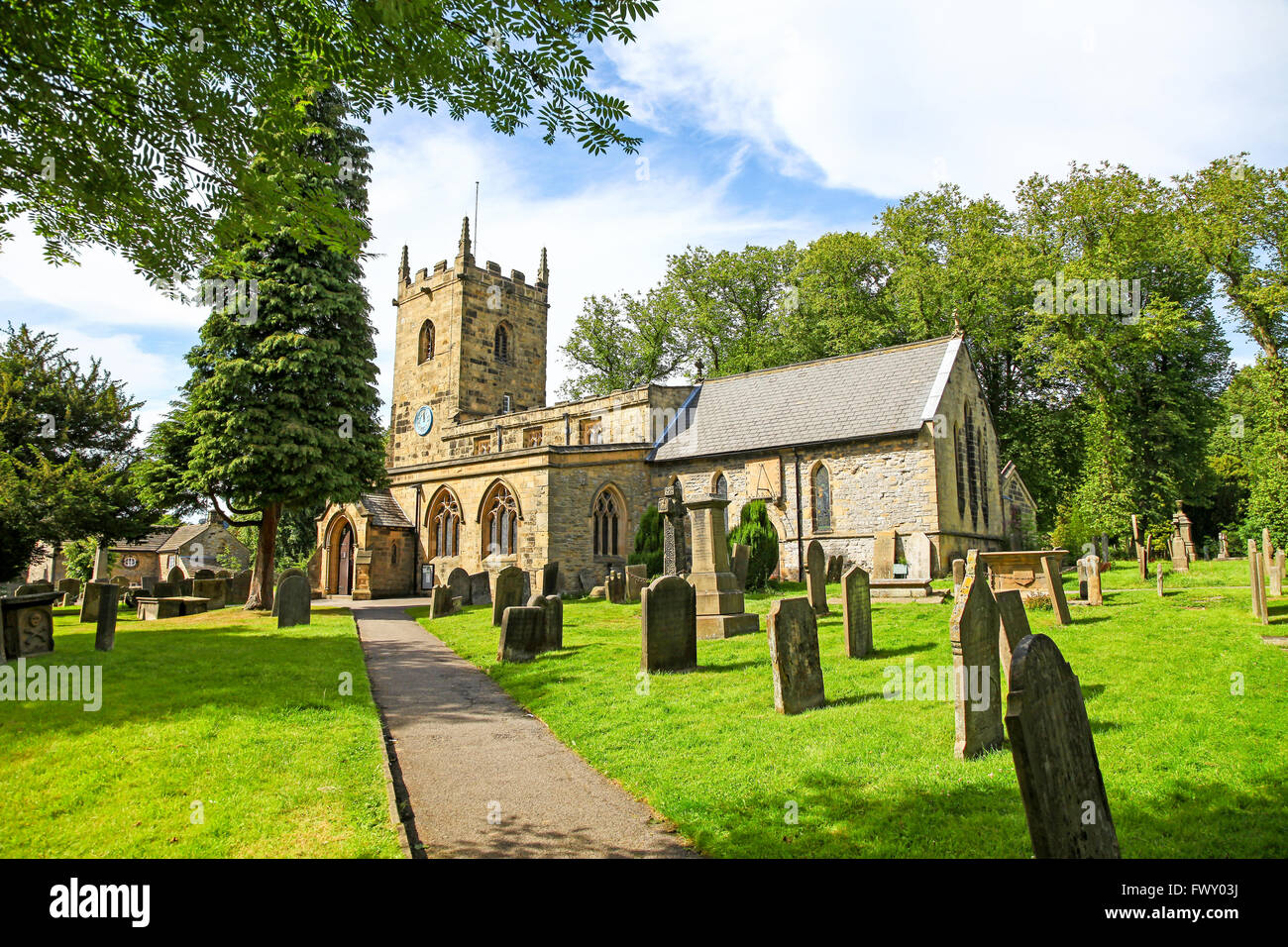 St Lawrence’s parish Church, Eyam, Derbyshire, England, UK Stock Photo ...