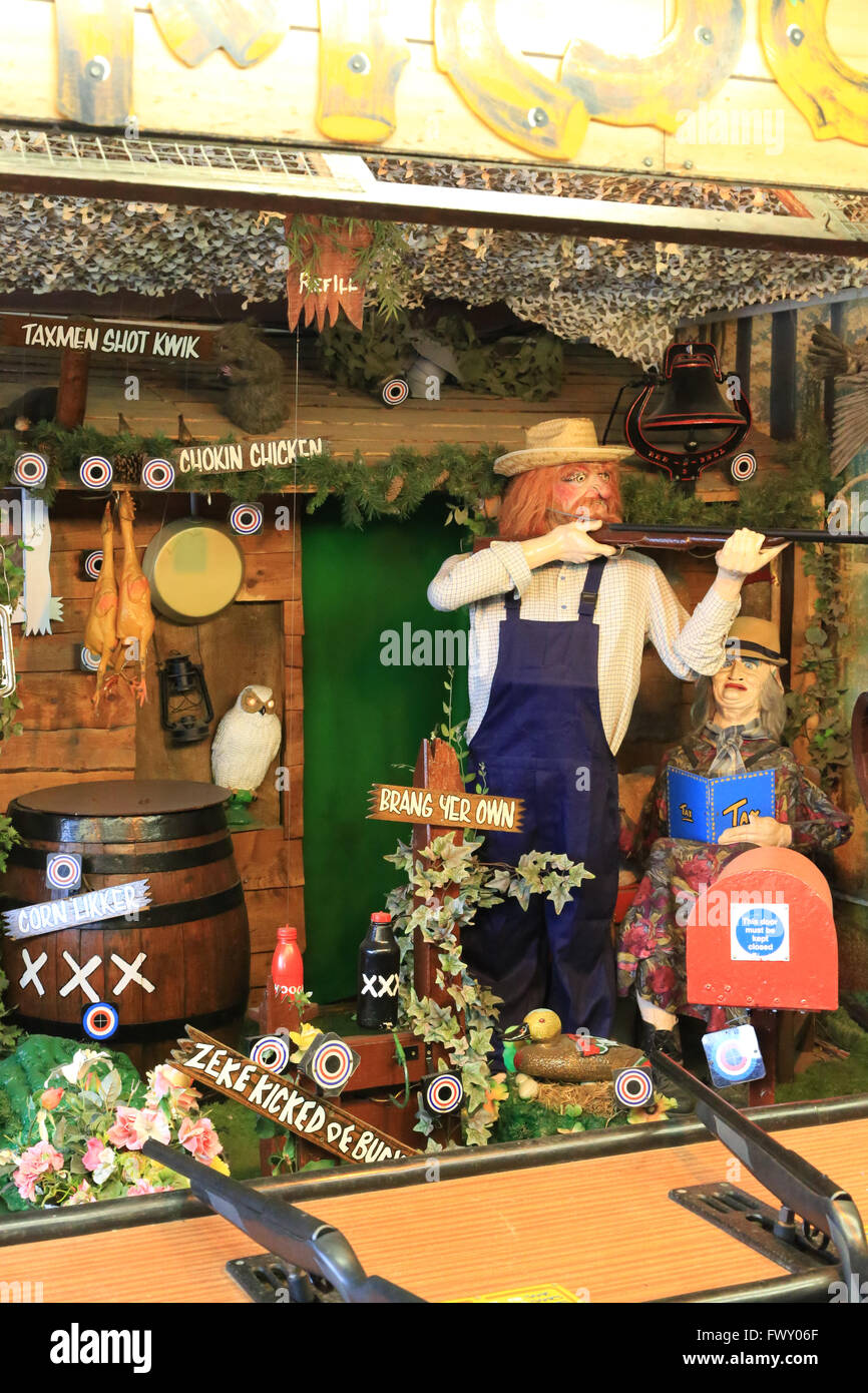 Arcade Shooting Range, St Ives, Cornwall, Design on house wall Stock ...