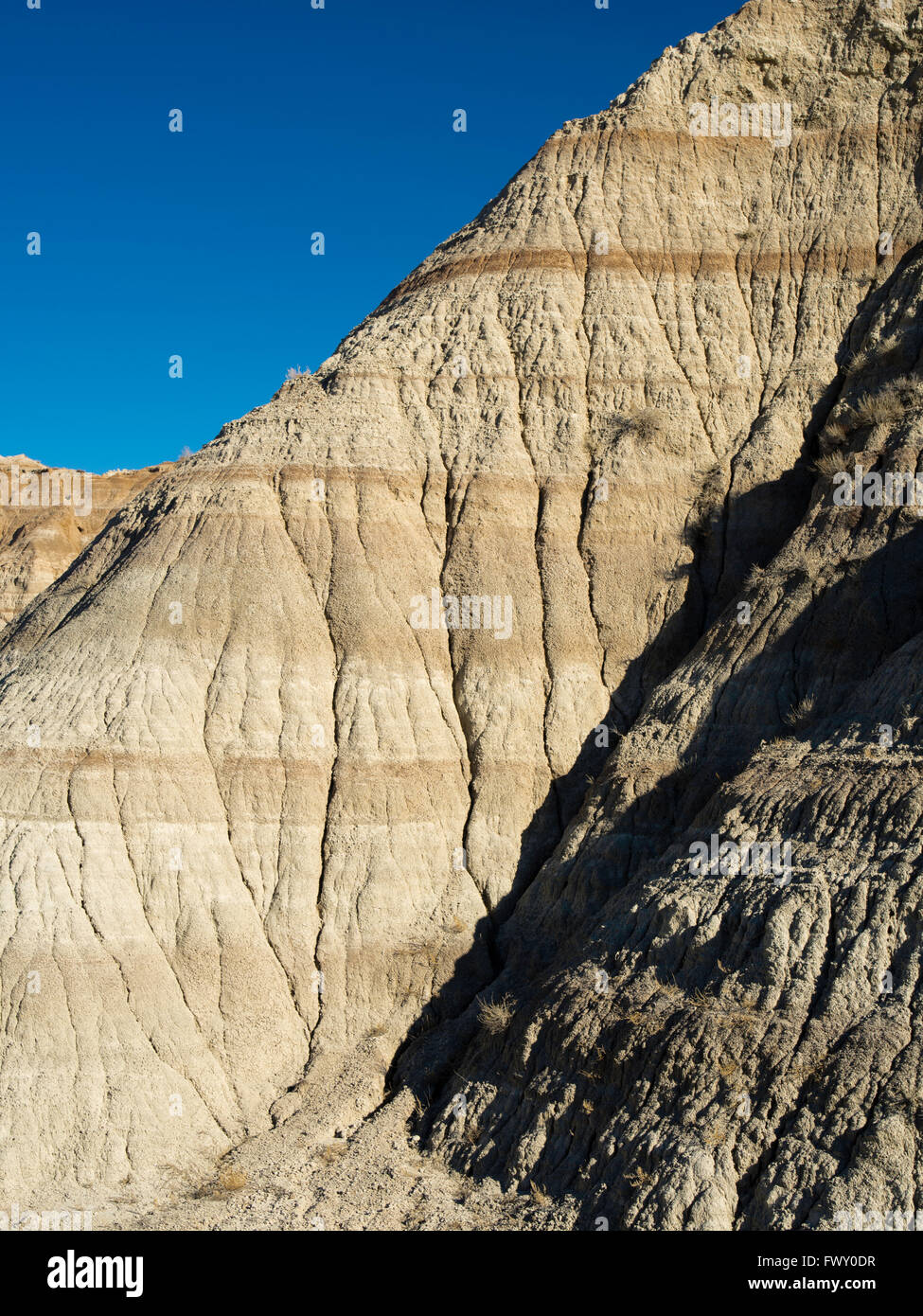 View of Badlands National Park on an early spring day; South Dakota ...