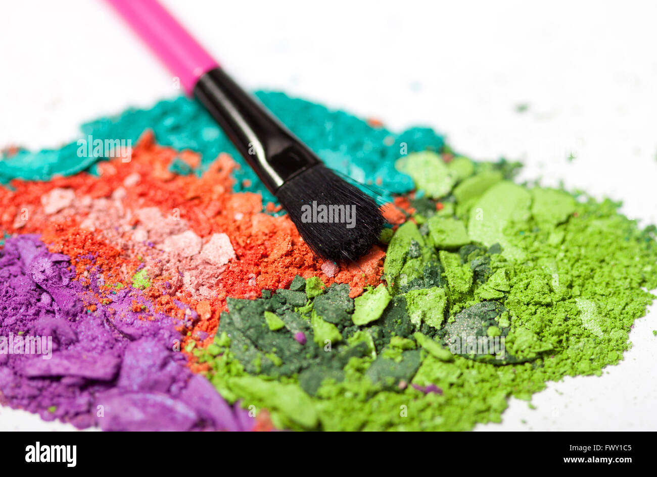 broken eye shadow Stock Photo - Alamy