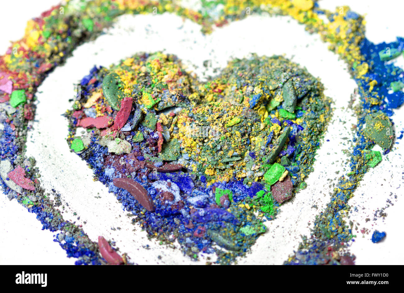 broken eye shadow Stock Photo - Alamy