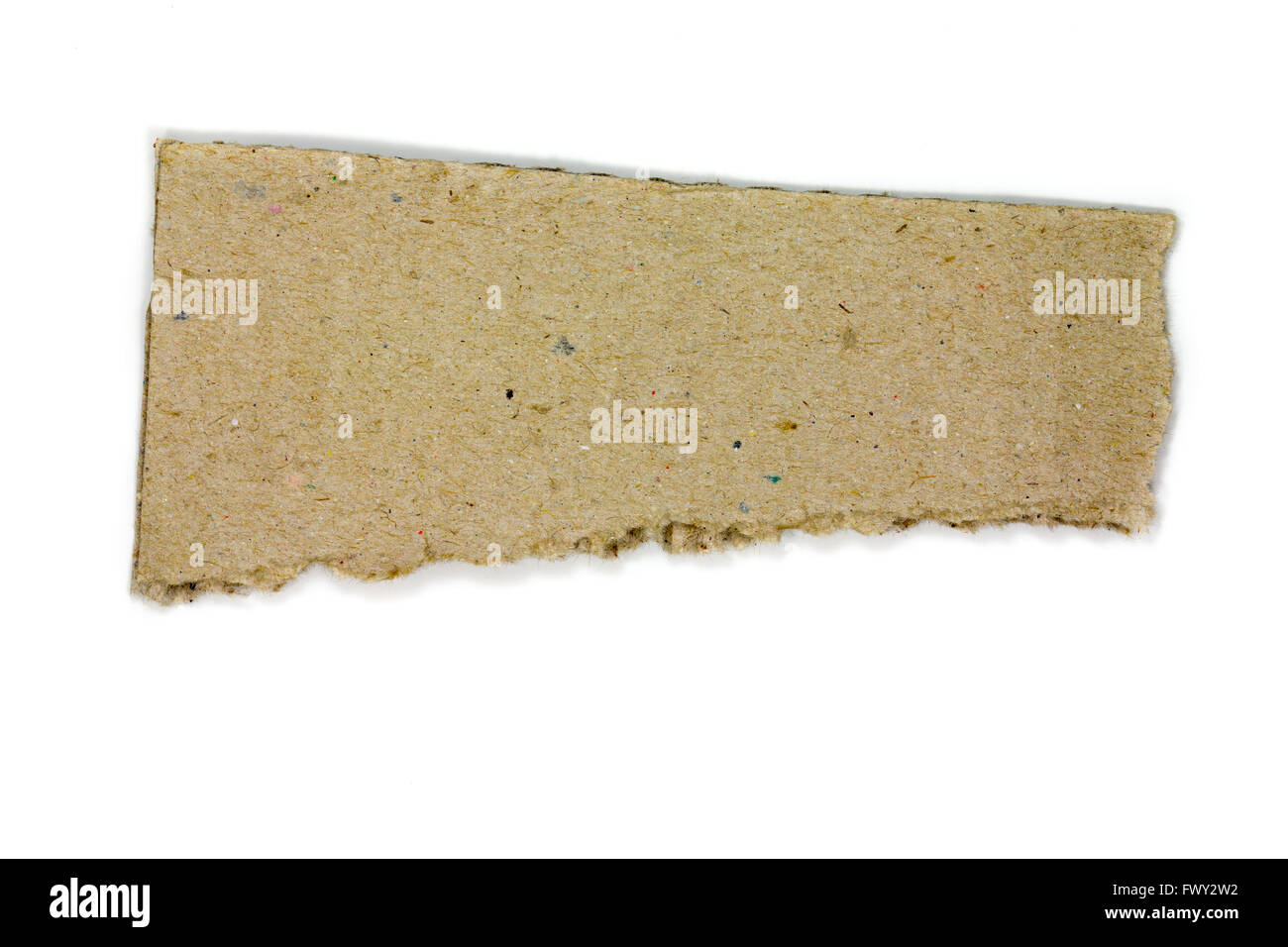 brown ripped pieces of paper on white background Stock Photo - Alamy