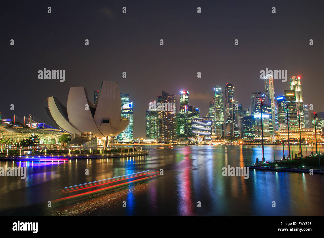 Singapore Skyline and view of Marina Bay Stock Photo - Alamy