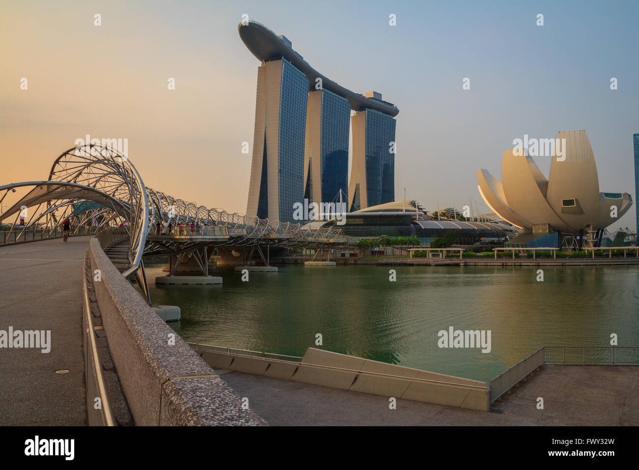 Singapore Skyline and view of Marina Bay Stock Photo - Alamy