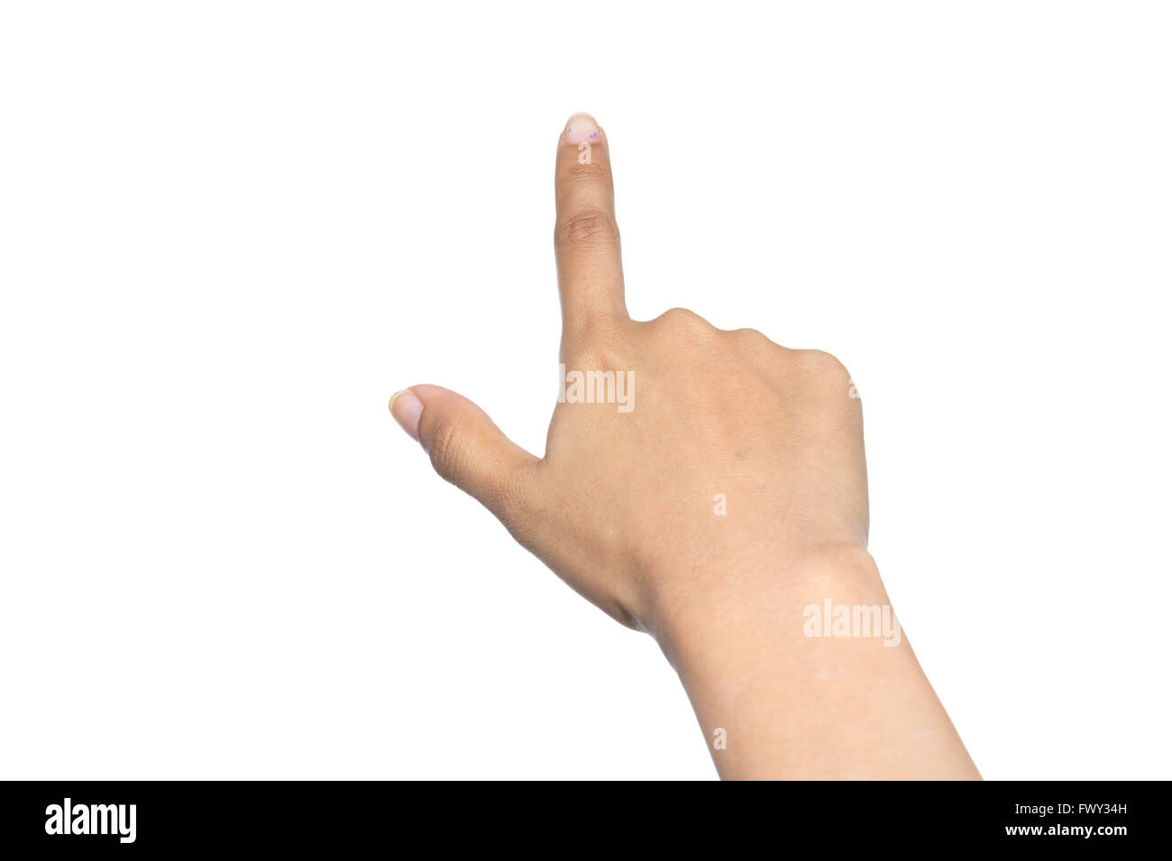 Hand finger touching something icon Cut Out Stock Images & Pictures - Alamy