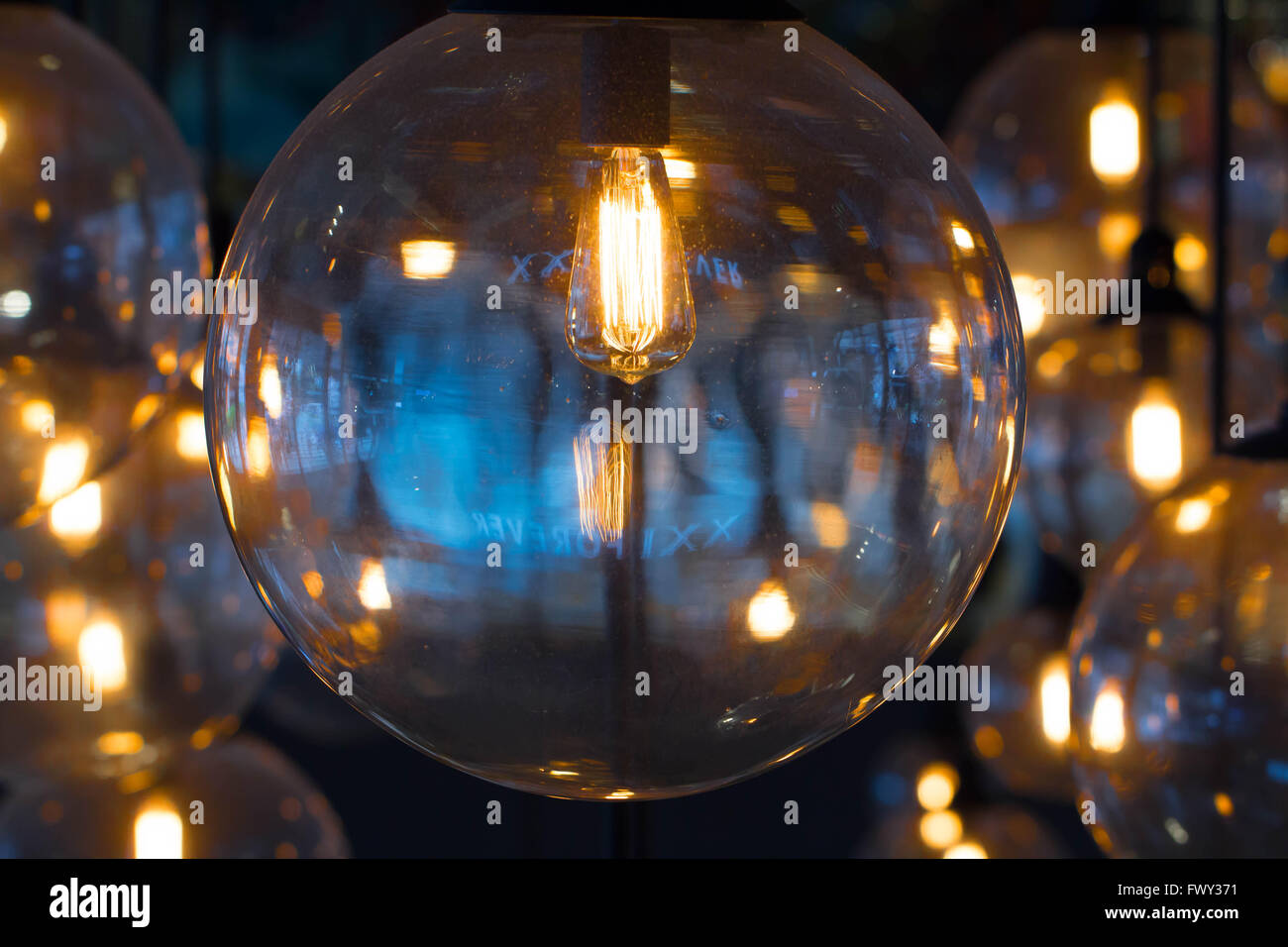 Gold lighting decoration, holiday background Stock Photo - Alamy