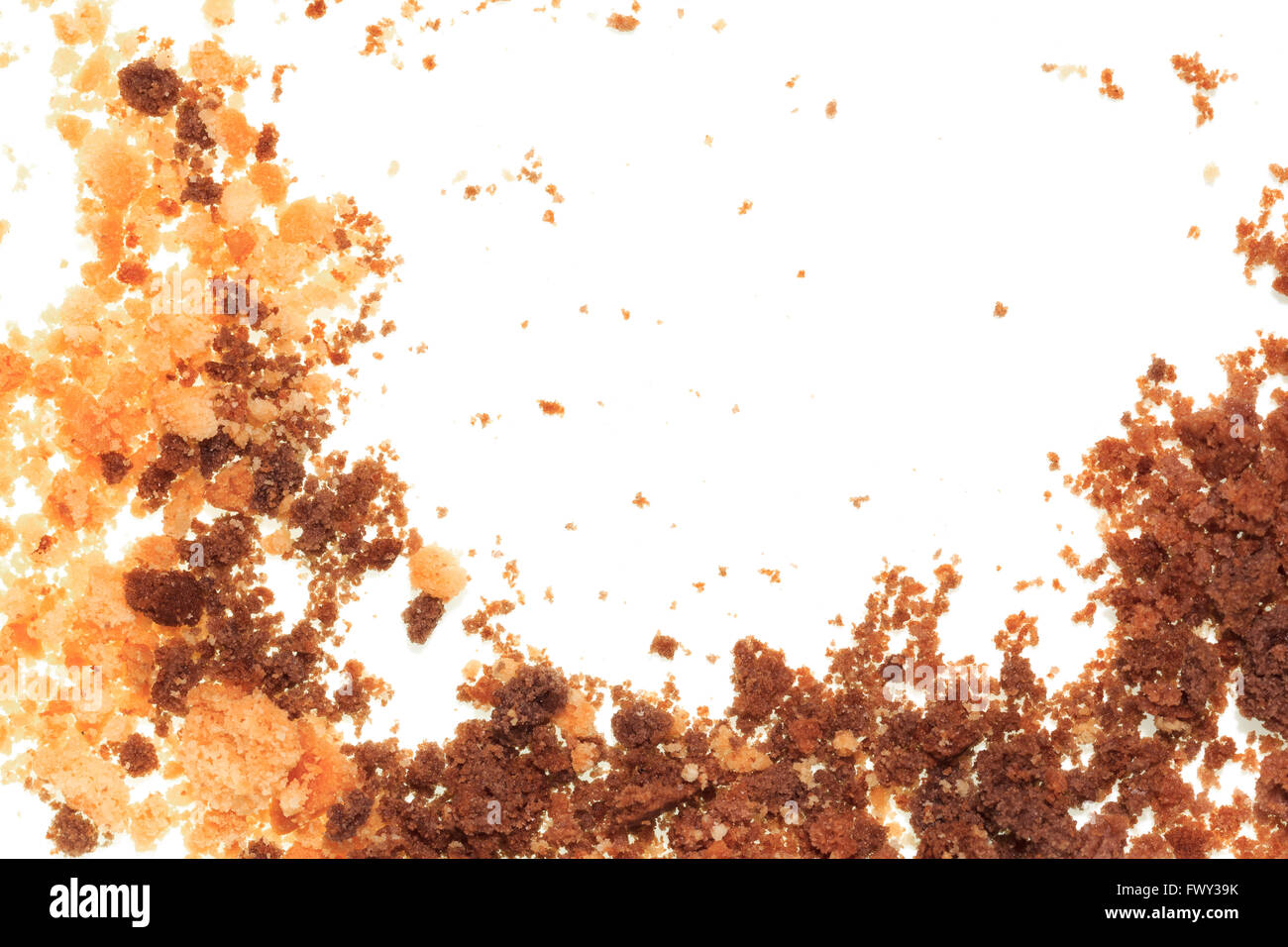 Isolated image of crumbled cookies on a white background Stock Photo ...