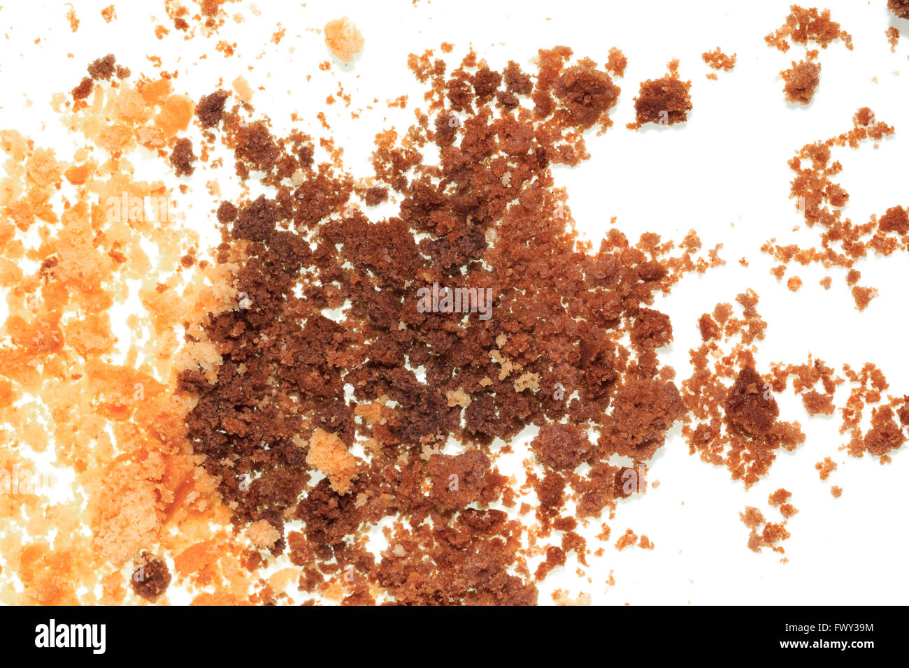 Isolated image of crumbled cookies on a white background Stock Photo ...