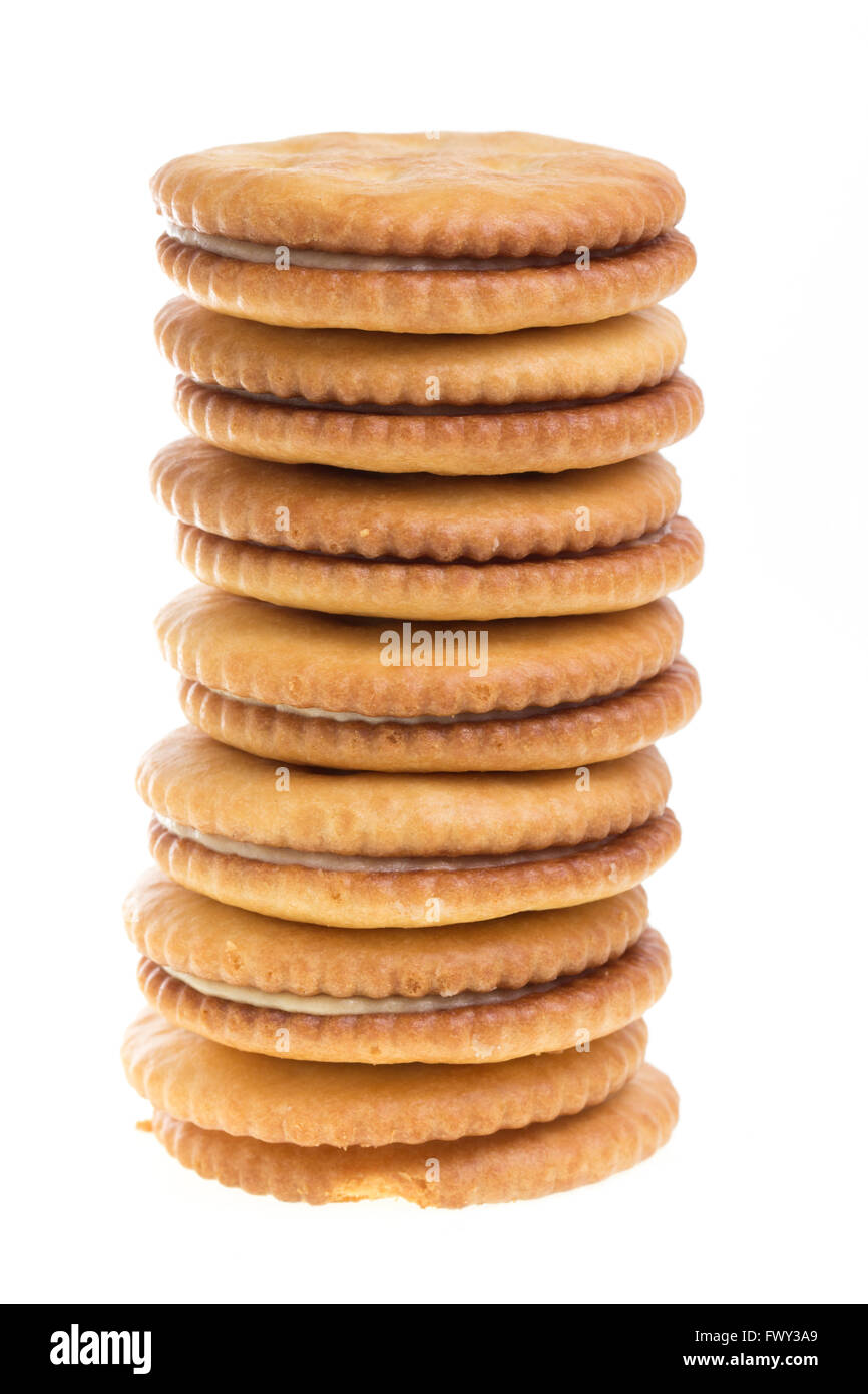 Biscuit Texture Closeup Details Isolated On White Stock Photo - Alamy