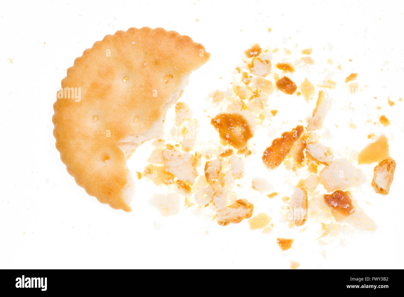 Crumbs of Biscuit Texture Closeup Details Isolated On White Stock Photo ...