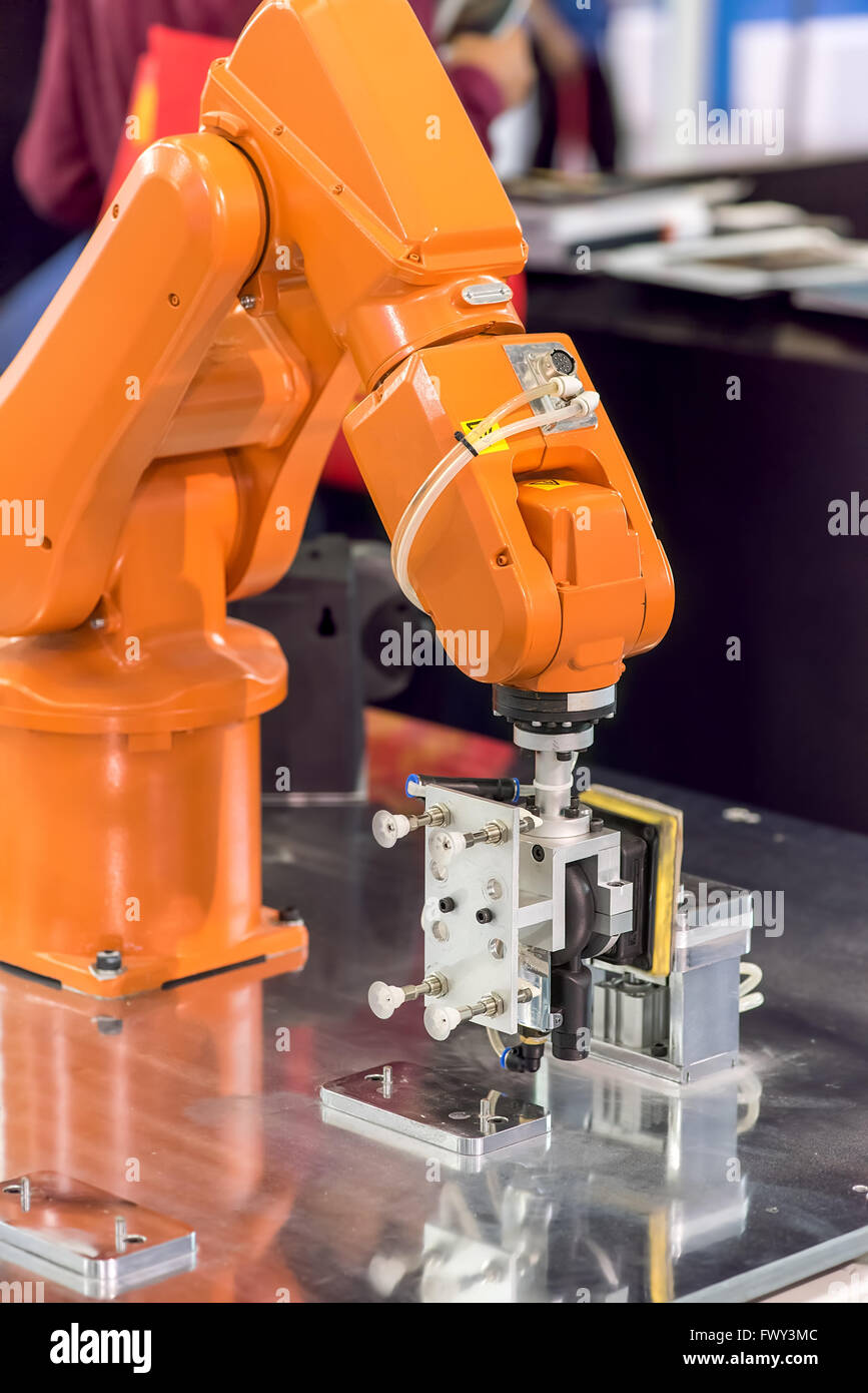 robotic hand machine tool at industrial manufacture factory Stock Photo ...