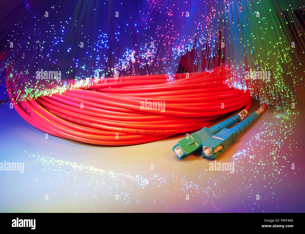 fiber optical network cable Stock Photo - Alamy